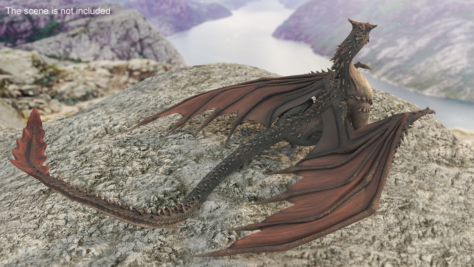 3D Sitting Fantastical Dragon - TurboSquid 2155452
