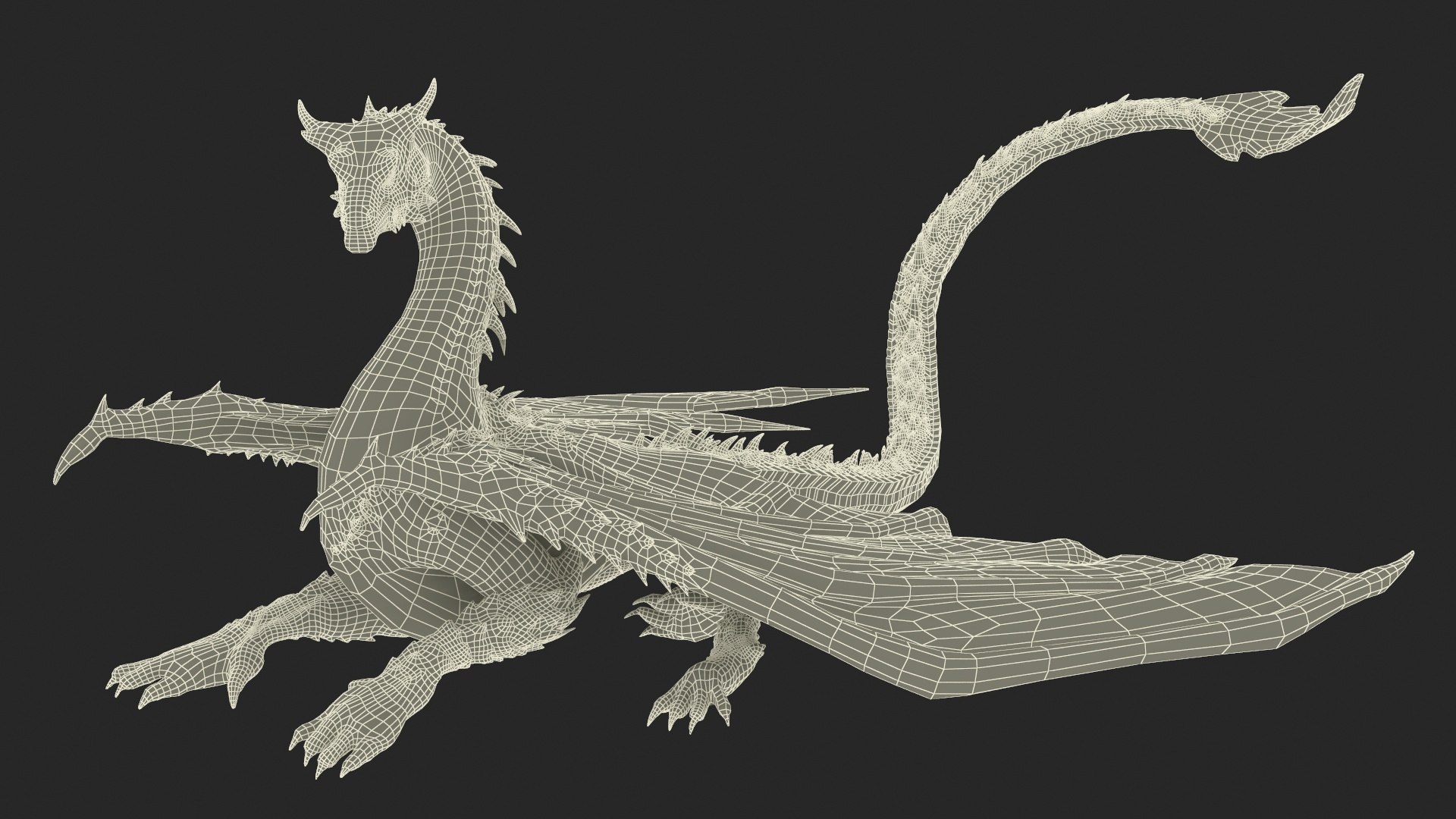 3D Sitting Fantastical Dragon - TurboSquid 2155452
