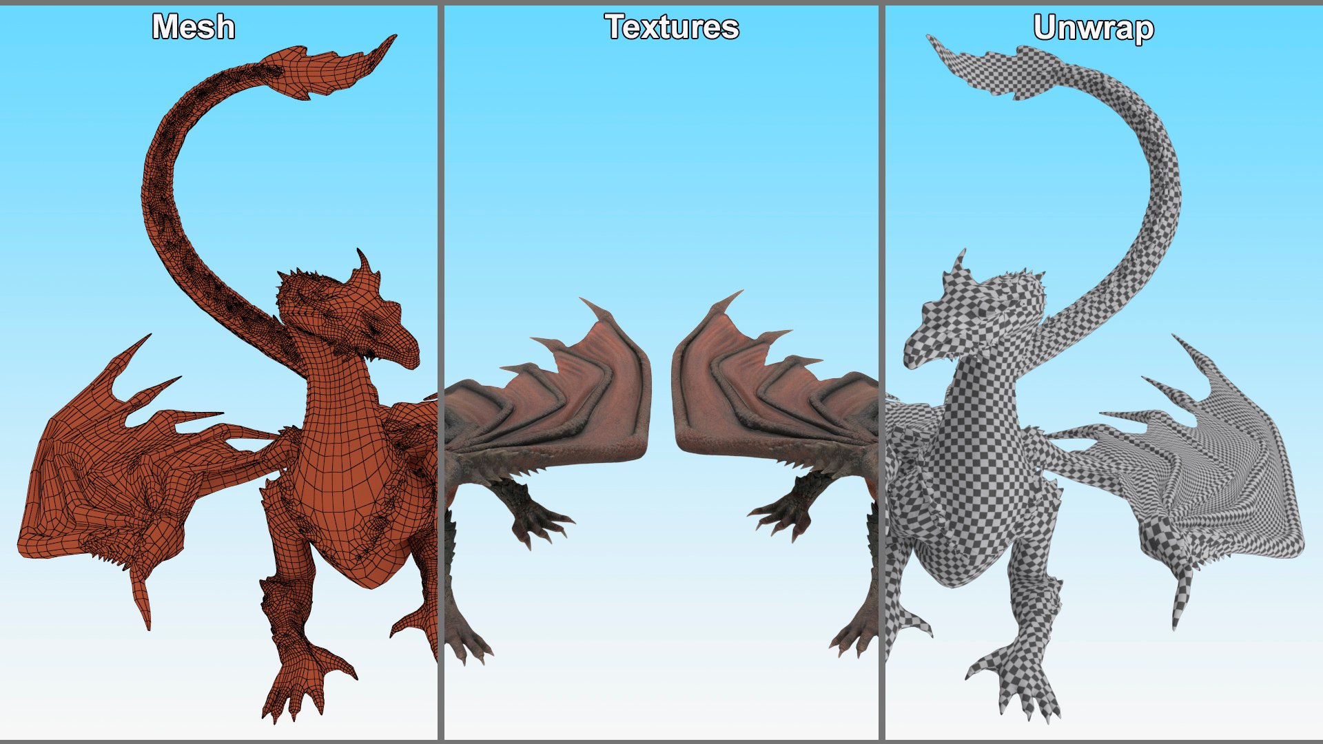 3D Sitting Fantastical Dragon - TurboSquid 2155452