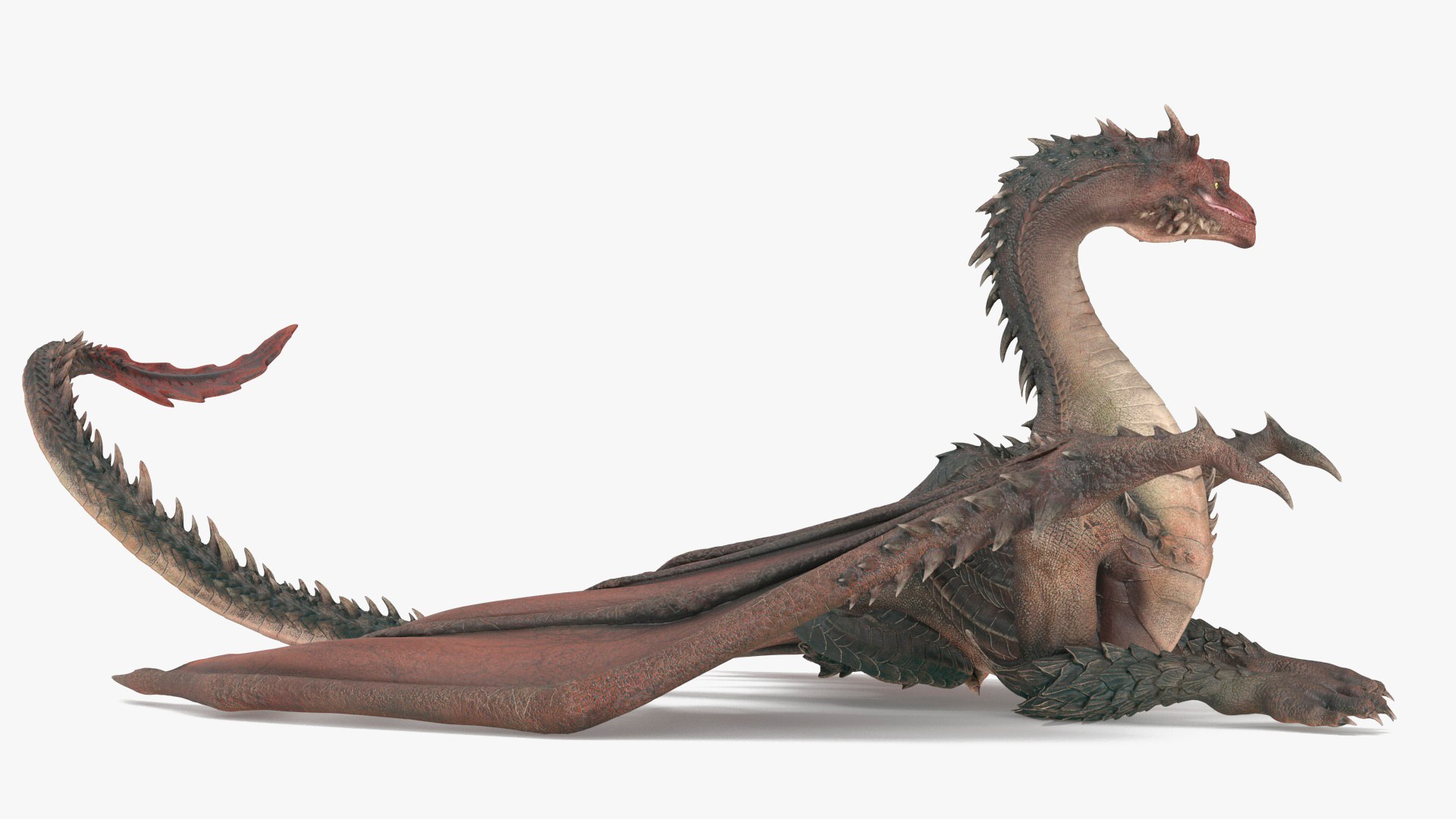 3D Sitting Fantastical Dragon - TurboSquid 2155452