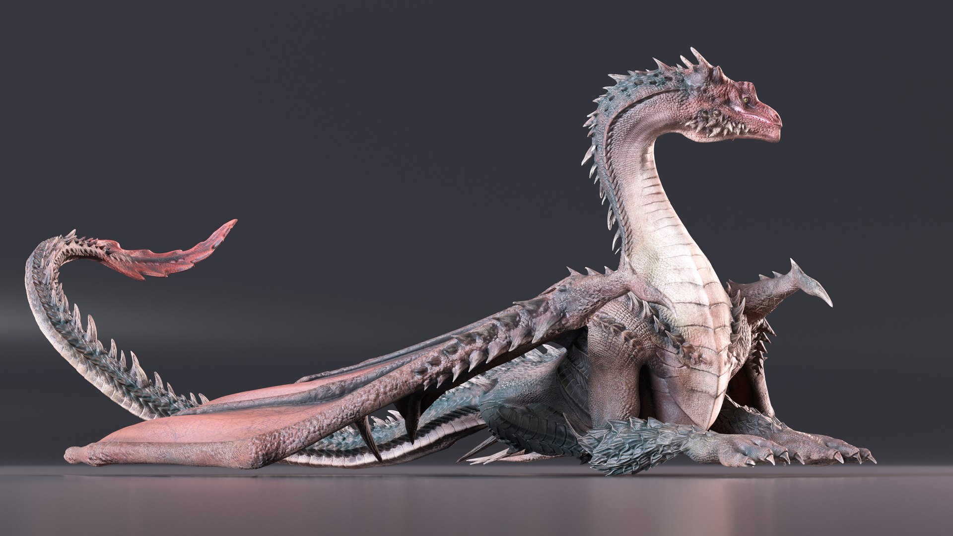 3D Sitting Fantastical Dragon - TurboSquid 2155452