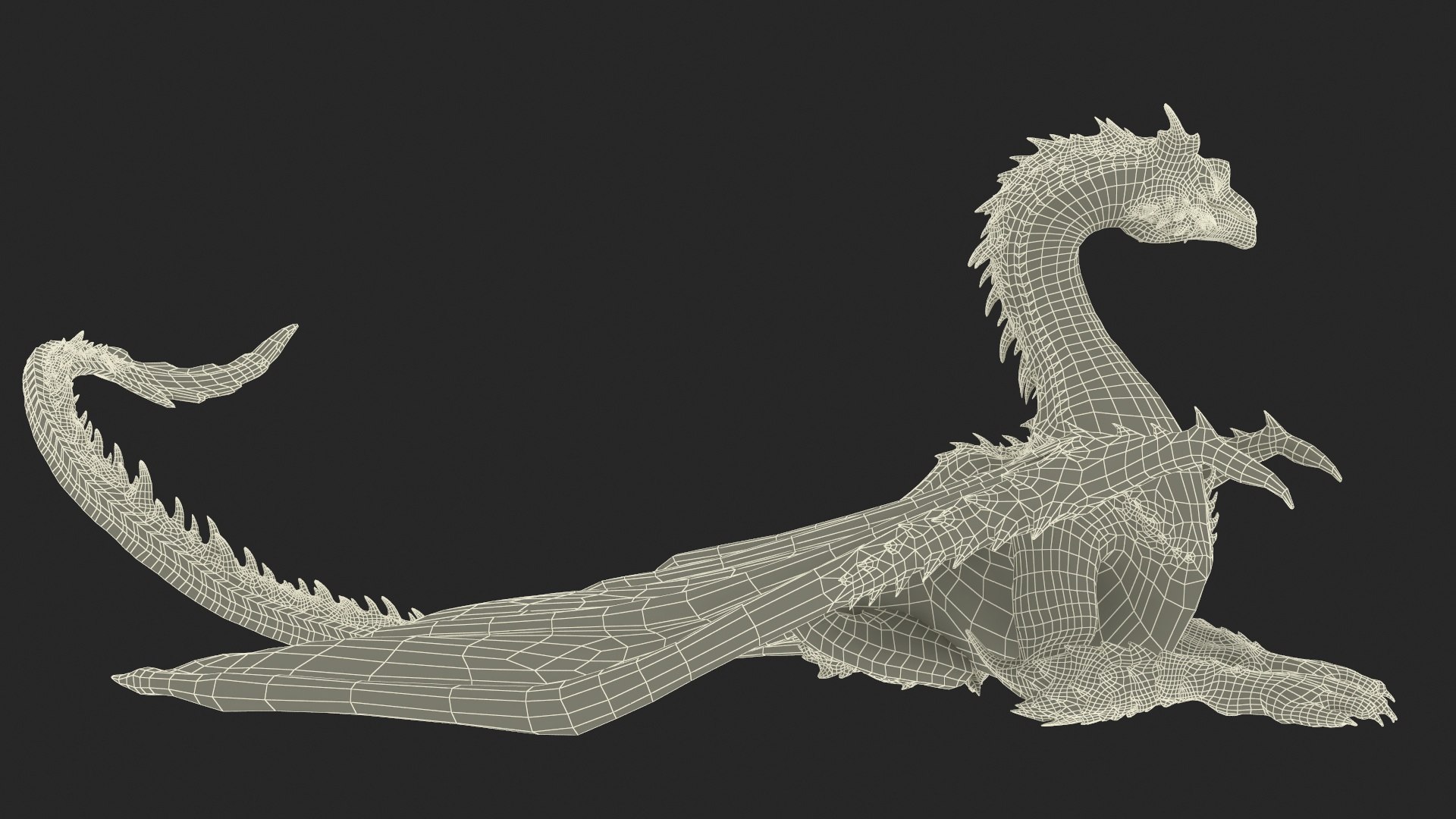 3D Sitting Fantastical Dragon - TurboSquid 2155452