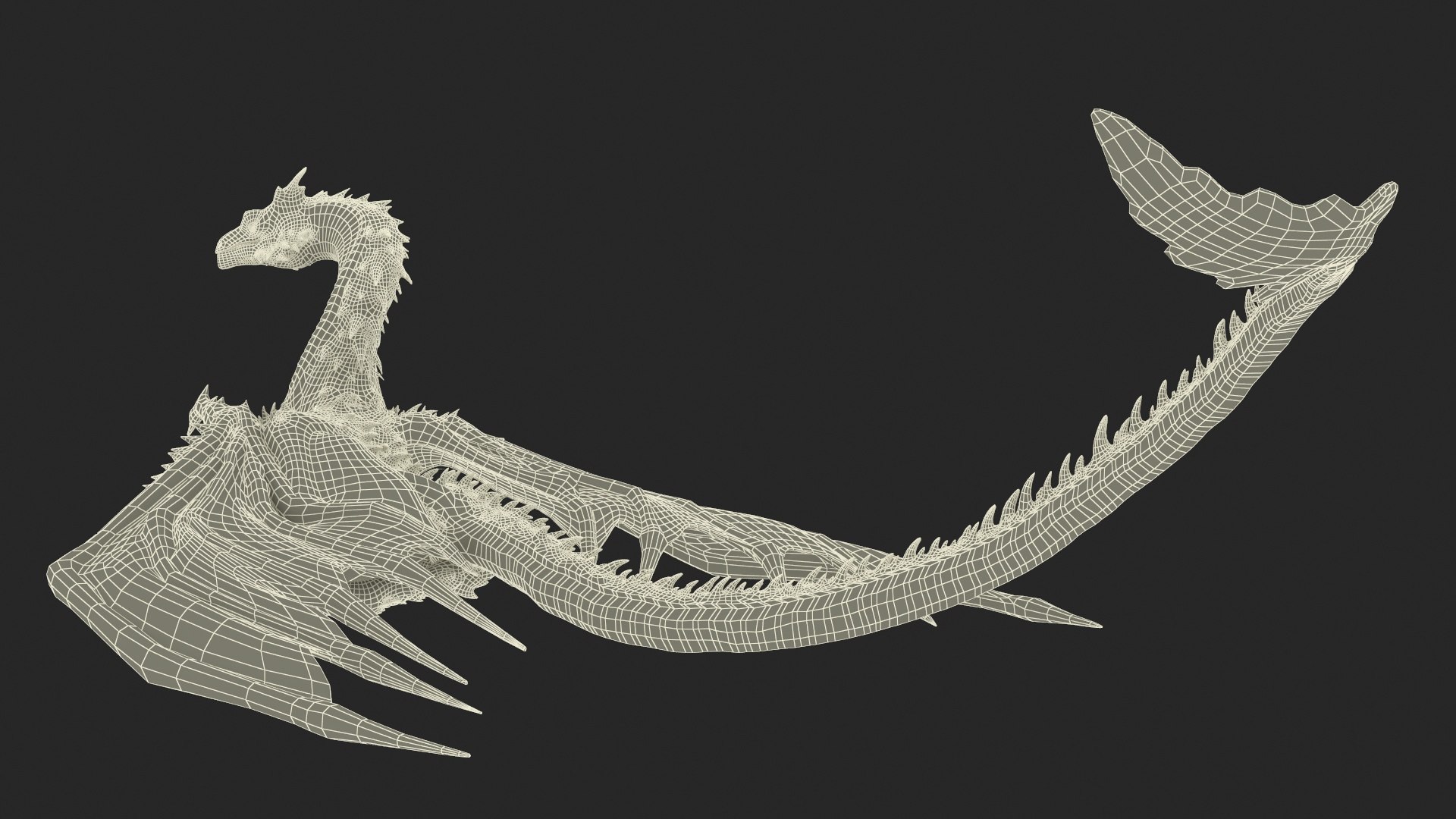 3D Sitting Fantastical Dragon - TurboSquid 2155452