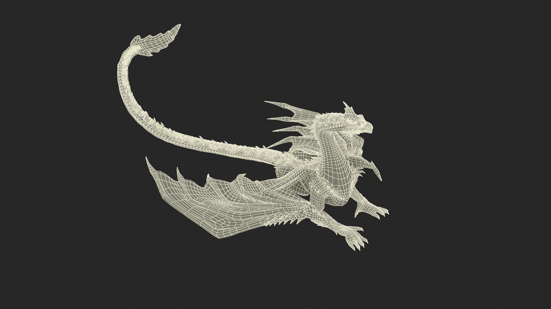 3D Sitting Fantastical Dragon - TurboSquid 2155452