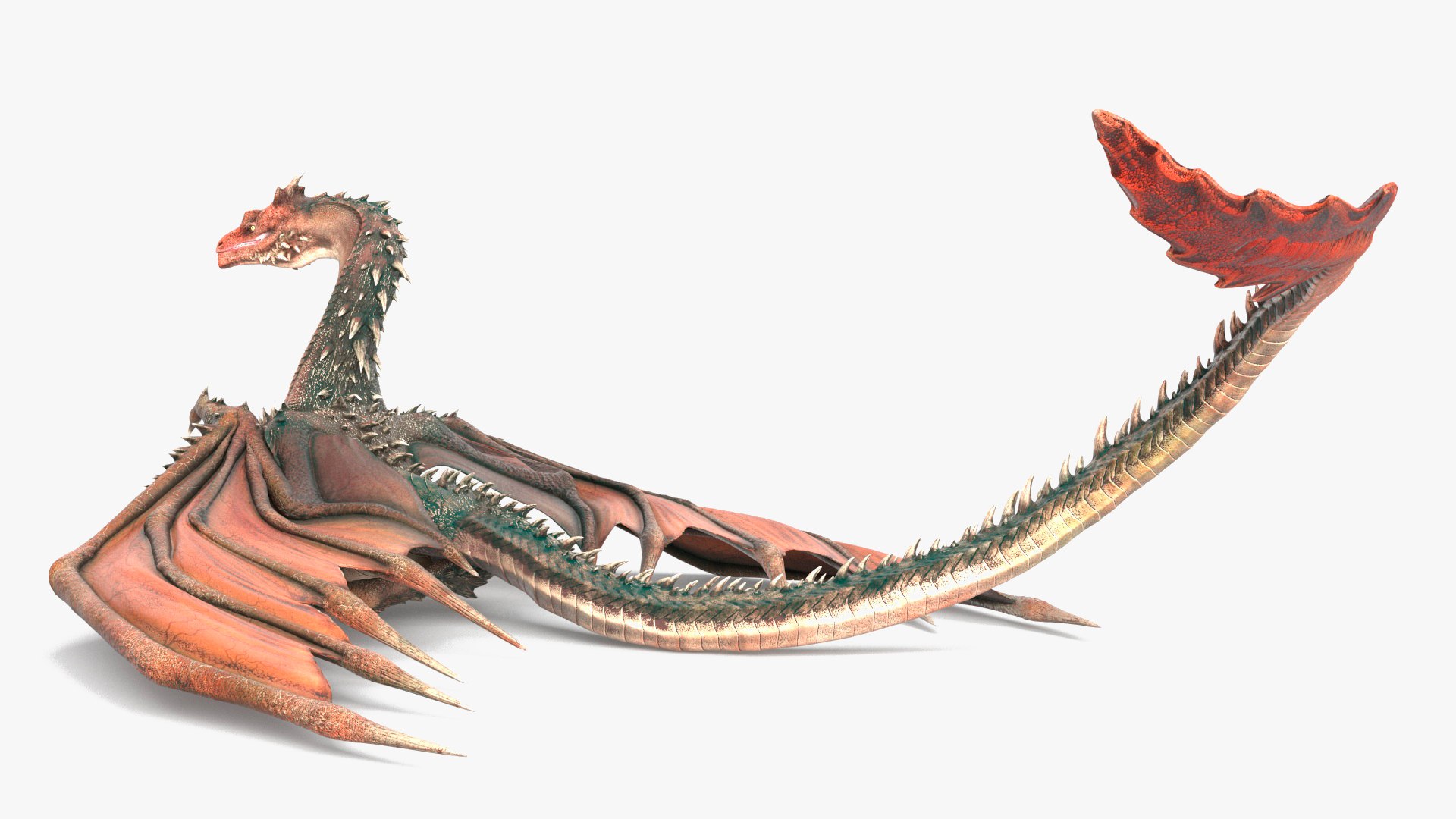 3D Sitting Fantastical Dragon - TurboSquid 2155452