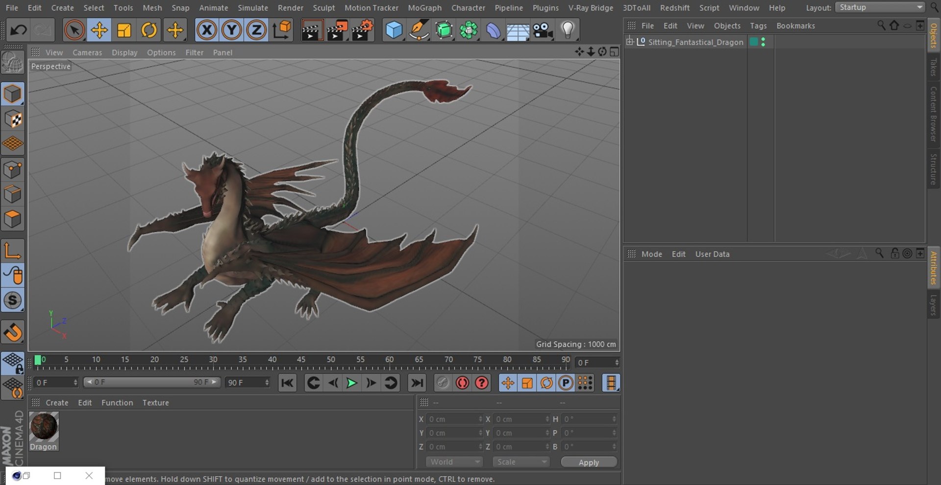 3D Sitting Fantastical Dragon - TurboSquid 2155452
