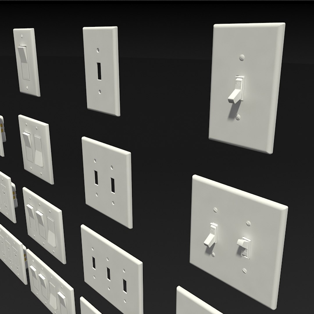 3D Switches Outlets - TurboSquid 1225099