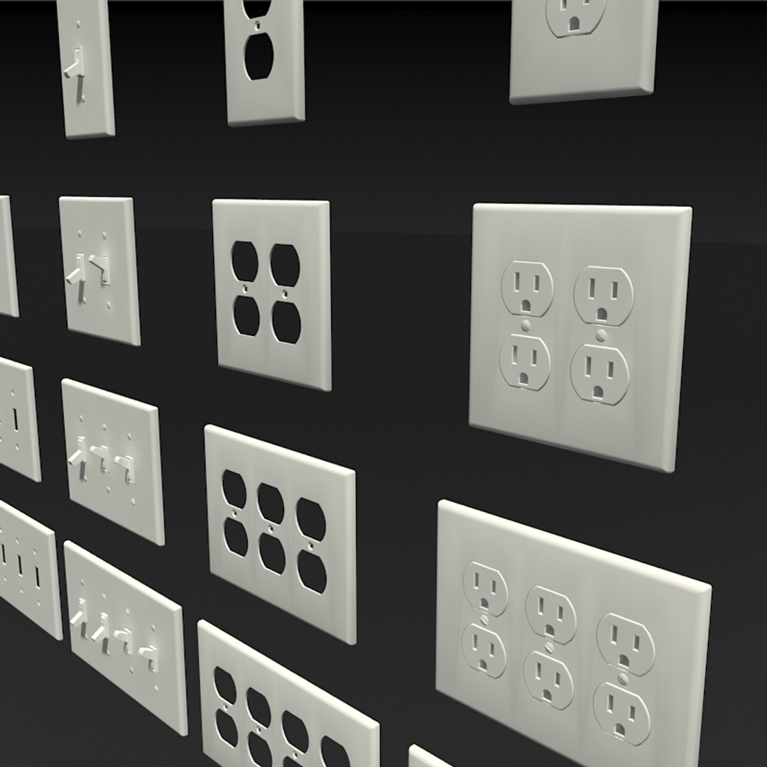 3D Switches Outlets - TurboSquid 1225099