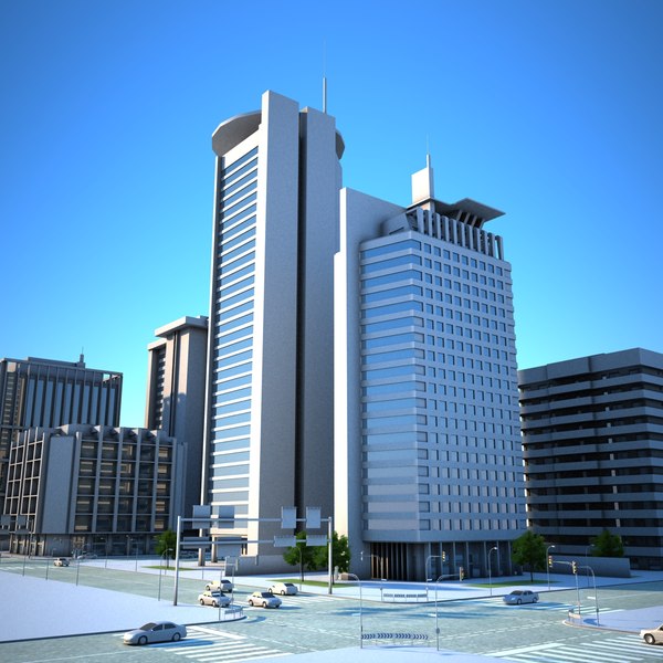 city block 3d model