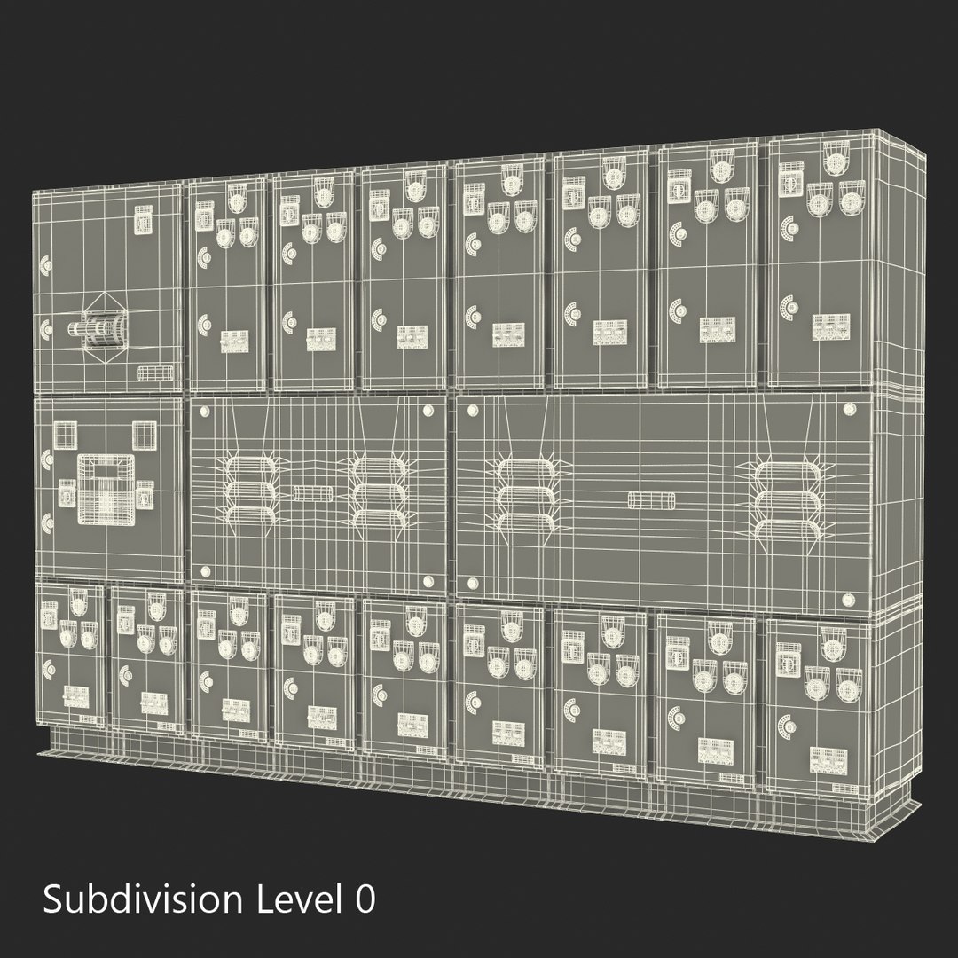 3d industrial electrical panel model