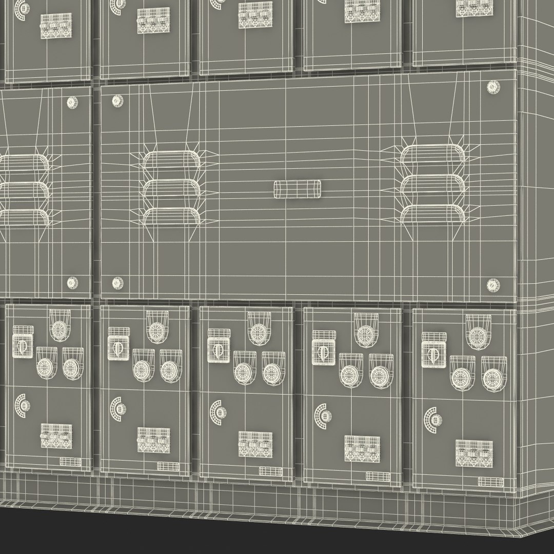 3d industrial electrical panel model