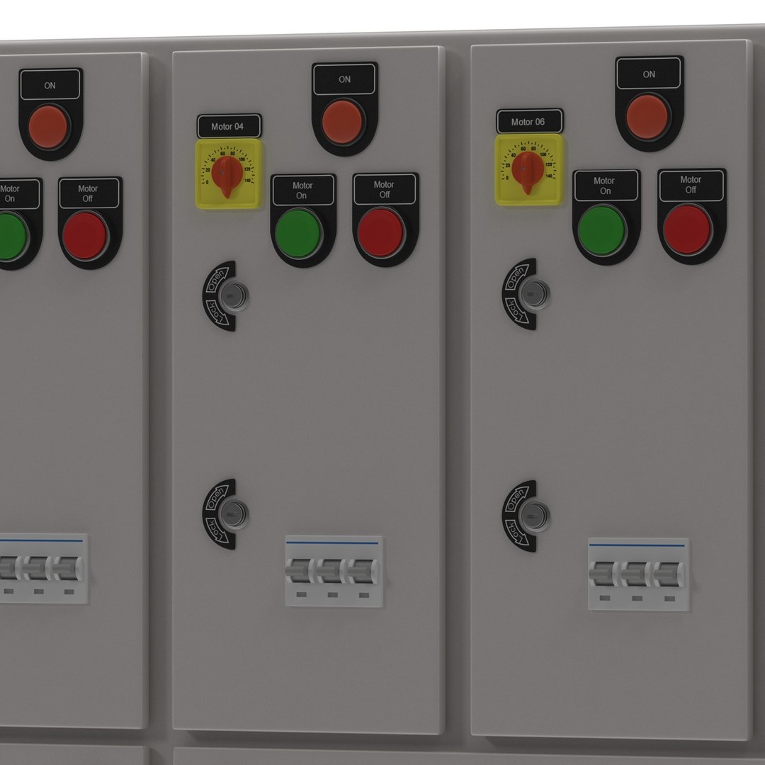 3d industrial electrical panel model