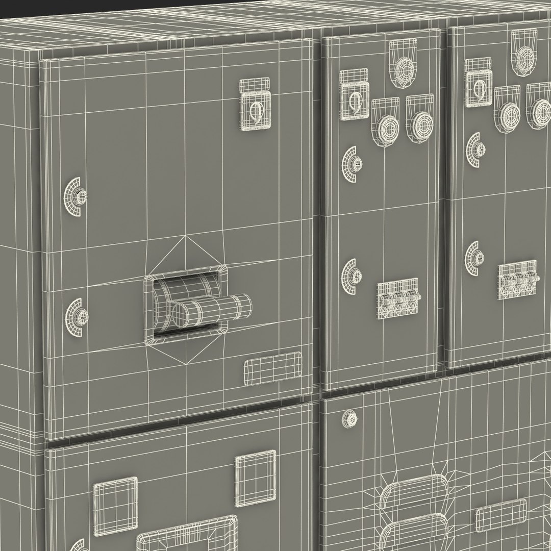 3d industrial electrical panel model