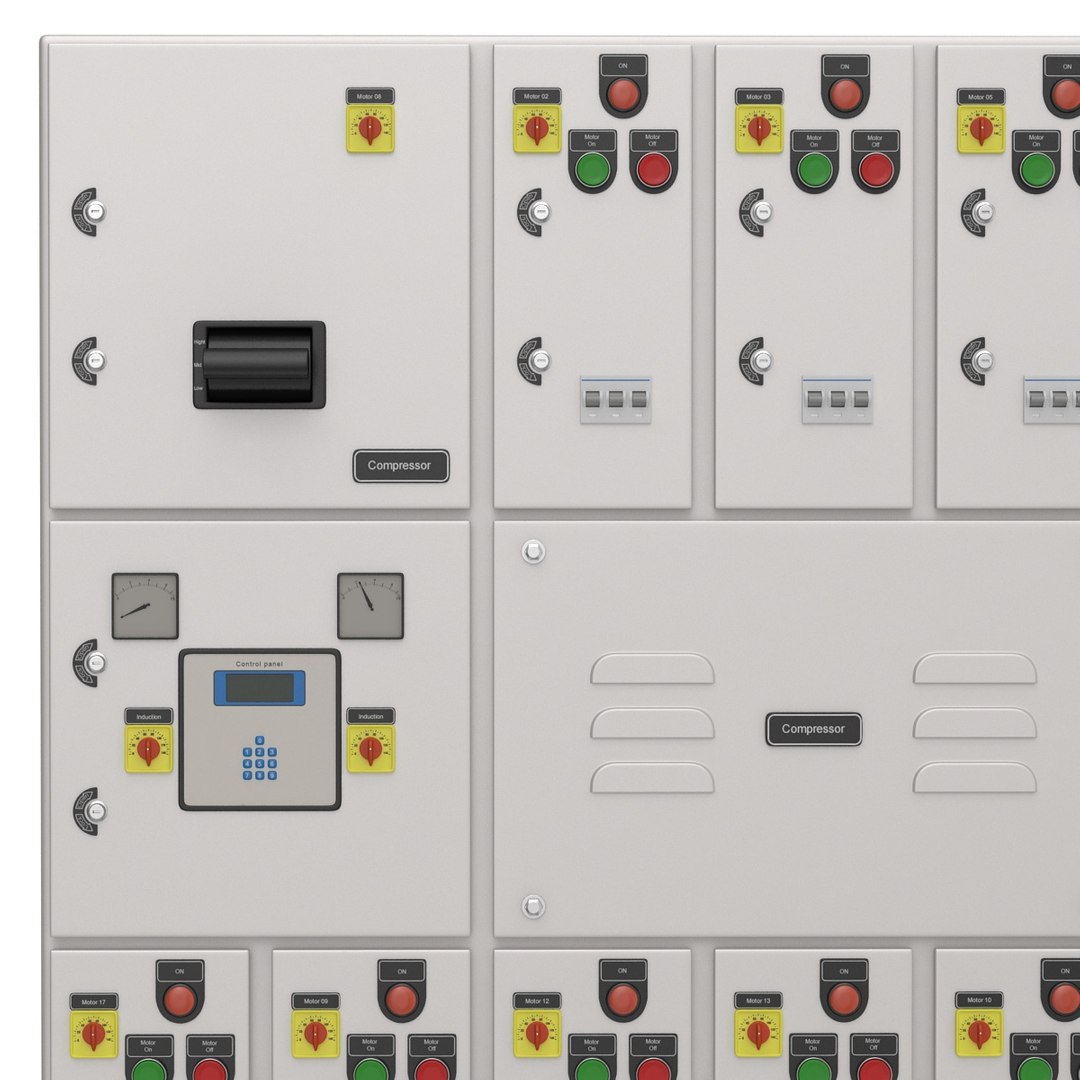 3d industrial electrical panel model