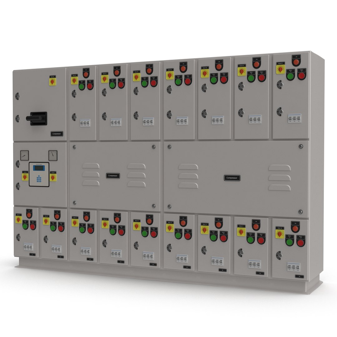 3d industrial electrical panel model