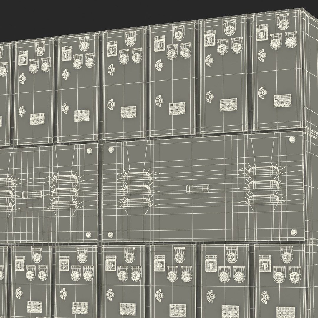 3d industrial electrical panel model
