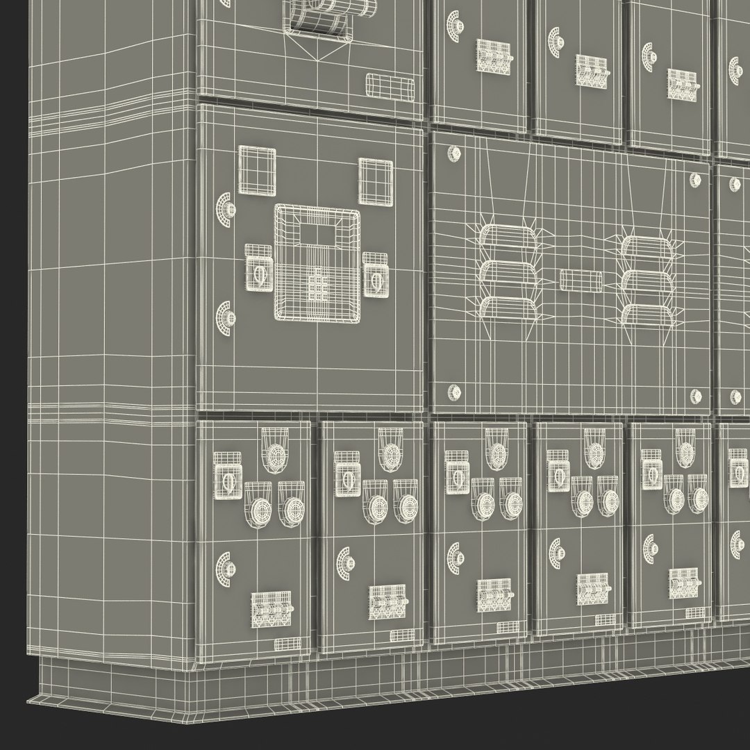 3d industrial electrical panel model