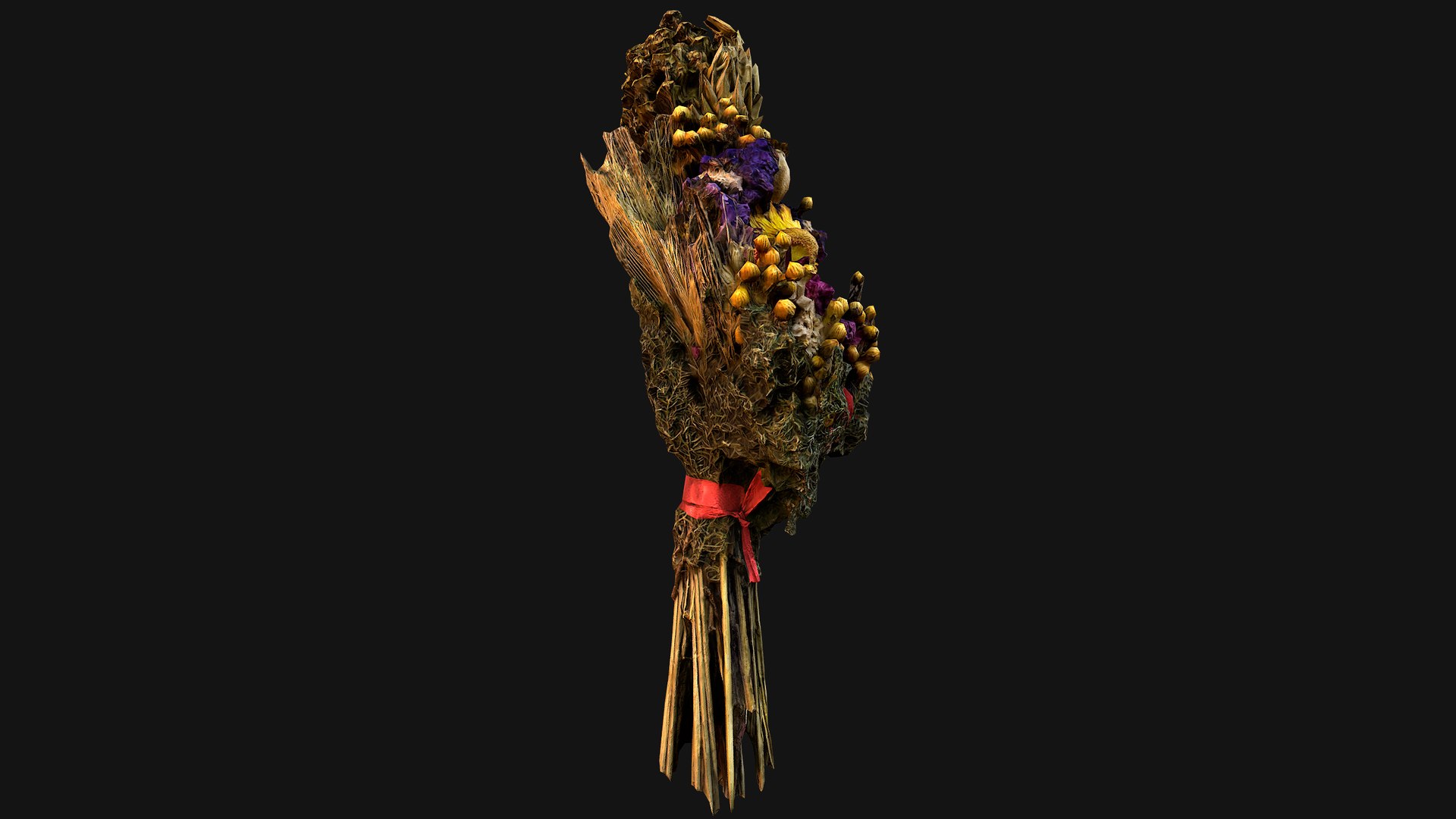 3D Flowers With Herbs Didukh Festive Bouquet - TurboSquid 2378600