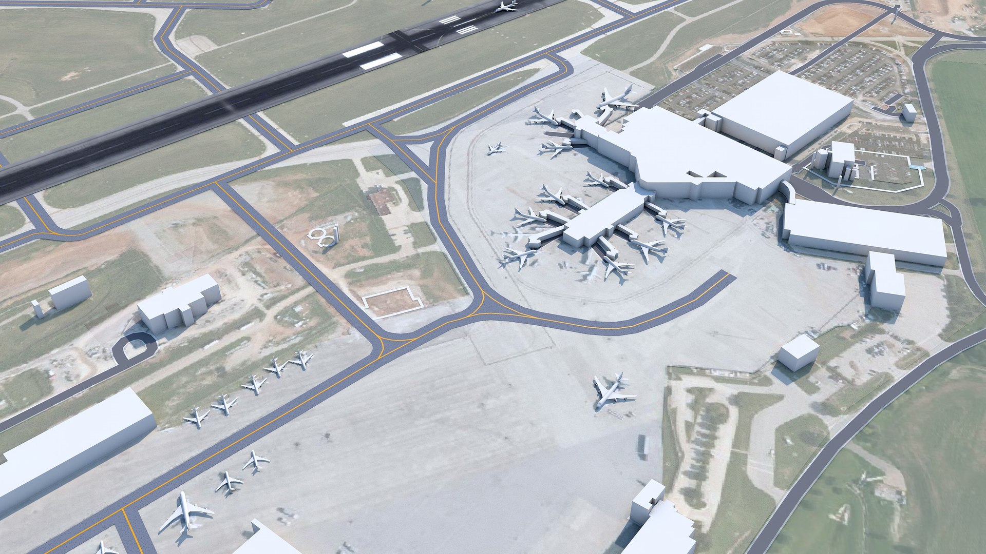 3D model Blue Grass Airport Lexington - TurboSquid 2005114