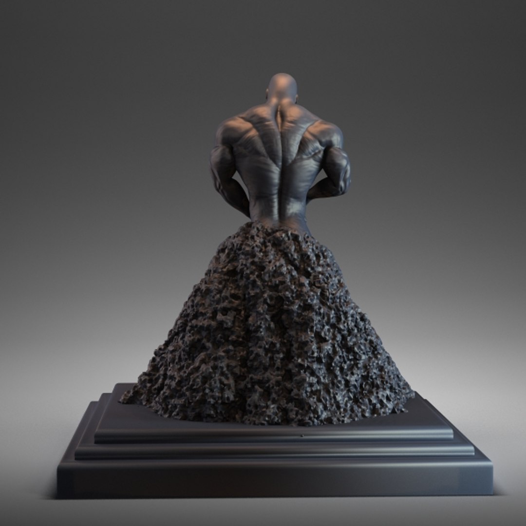 man bodybuilder figurine 3d obj