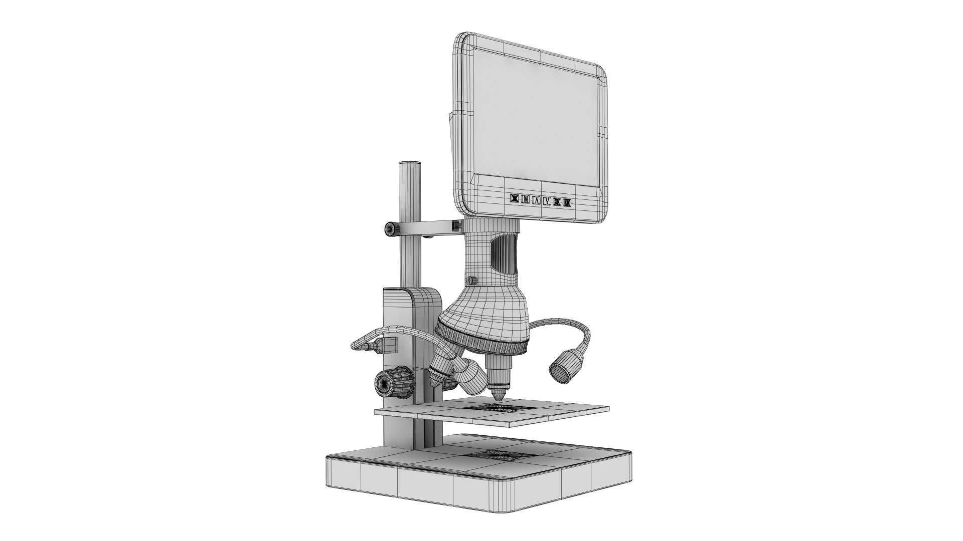 3D Model White Digital Microscope - TurboSquid 2489967