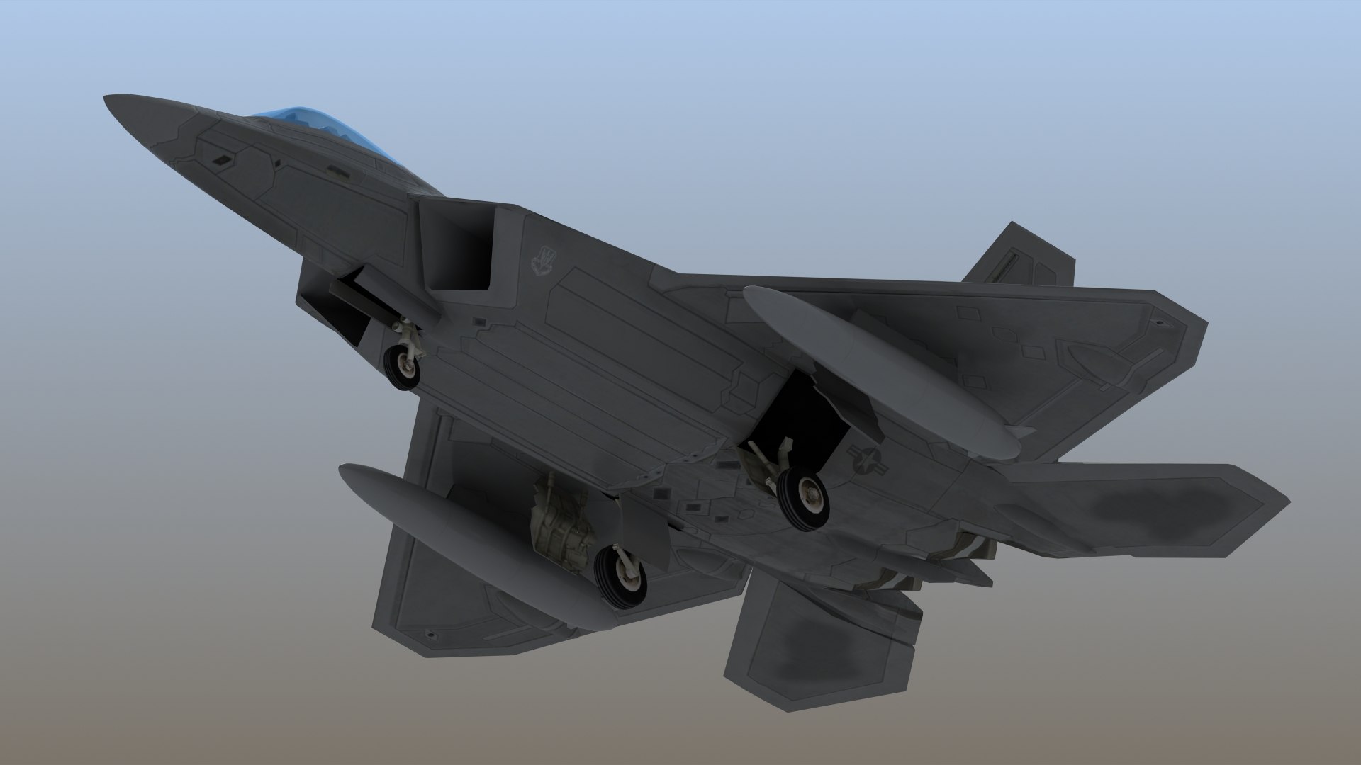 3D F22A Raptor USAF - TurboSquid 2128799