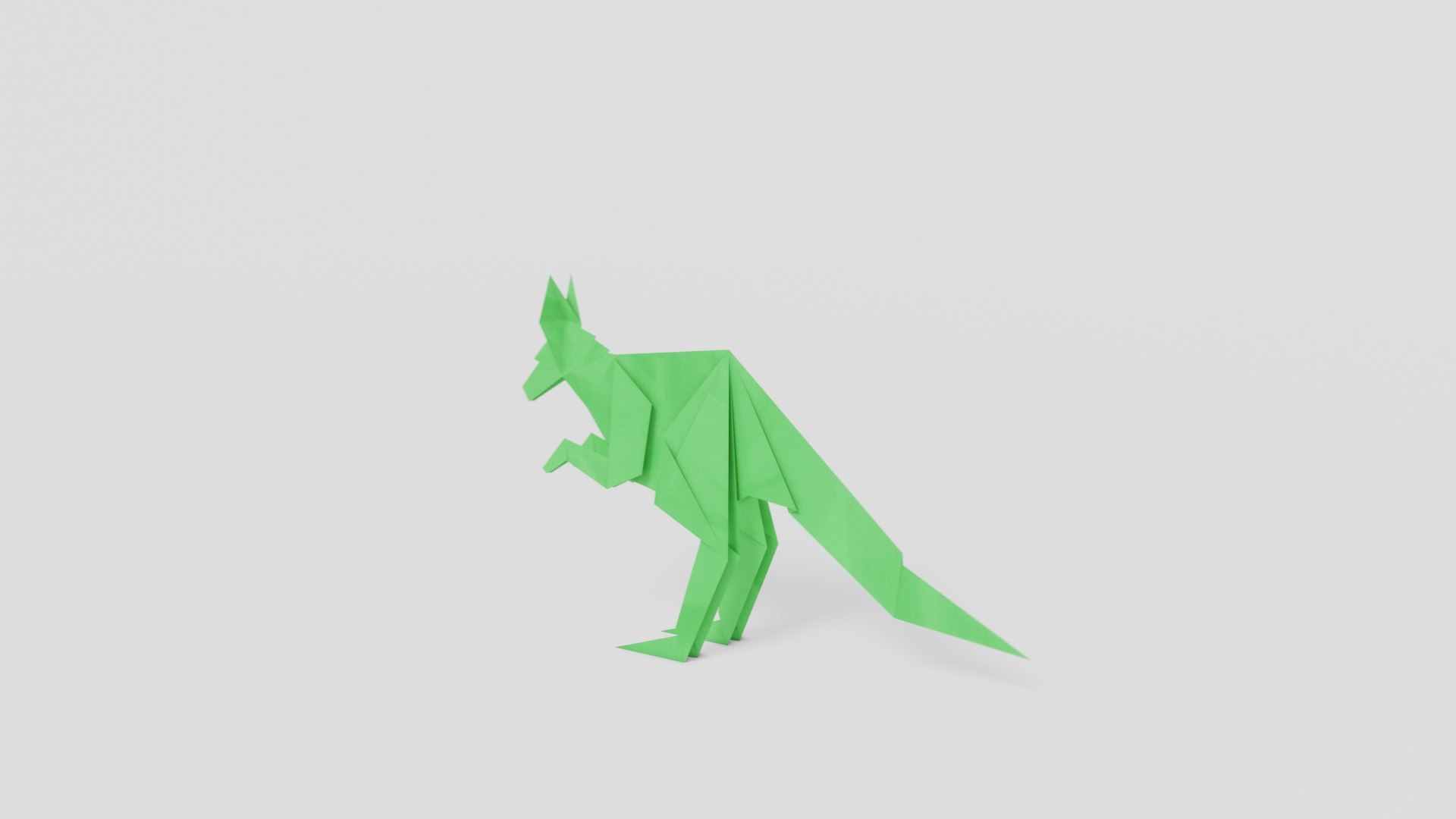 Origami Kangaroo 3D - TurboSquid 1956689