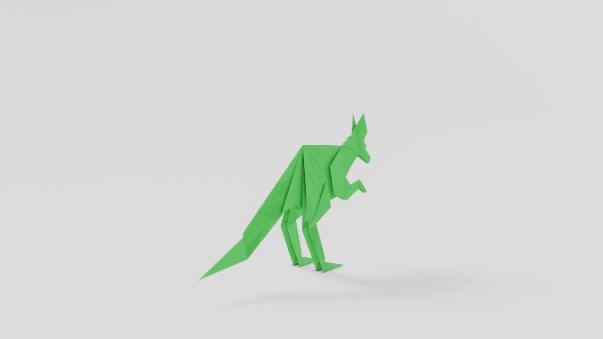 Origami Kangaroo 3D - TurboSquid 1956689