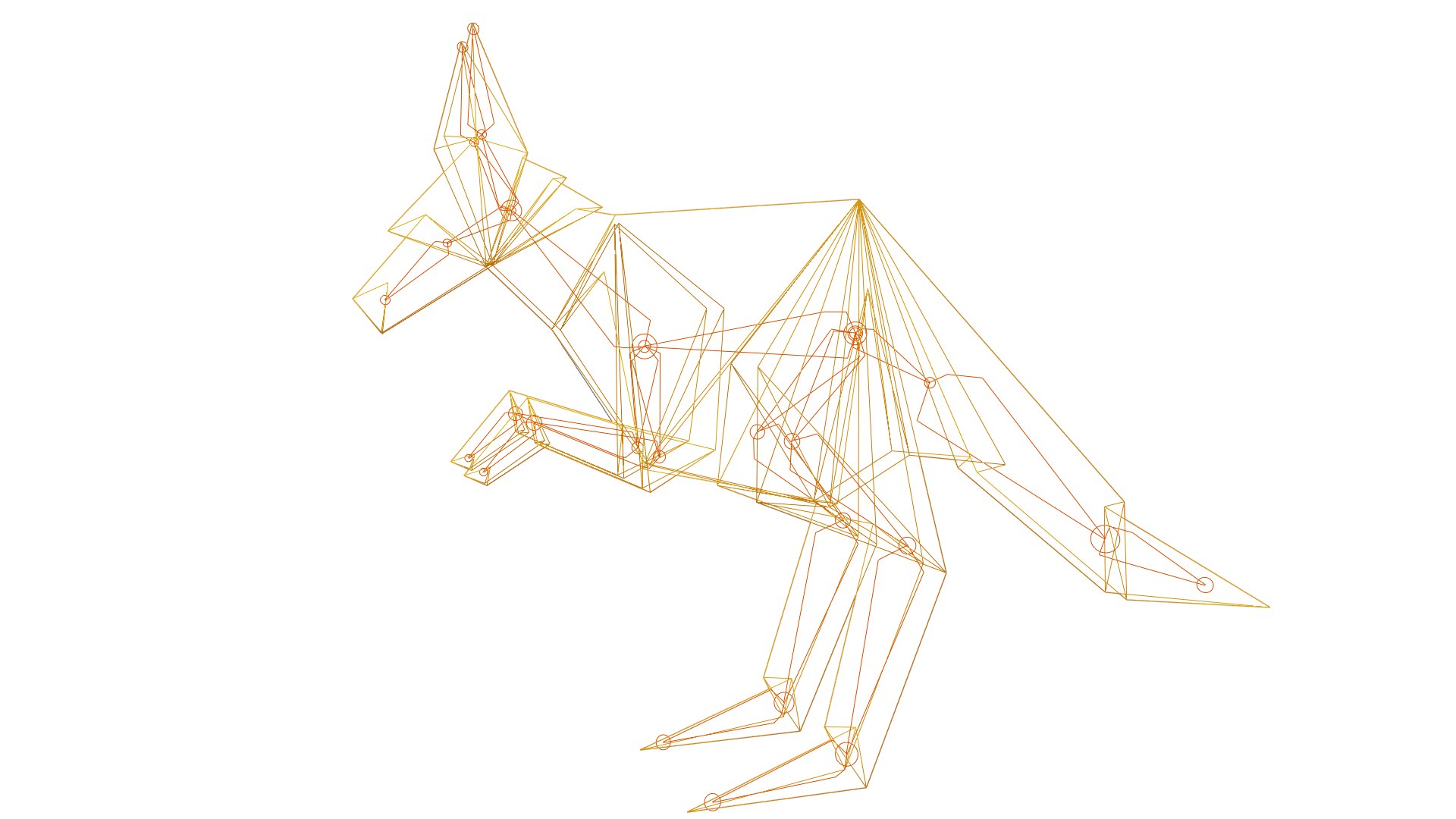 Origami Kangaroo 3D - TurboSquid 1956689
