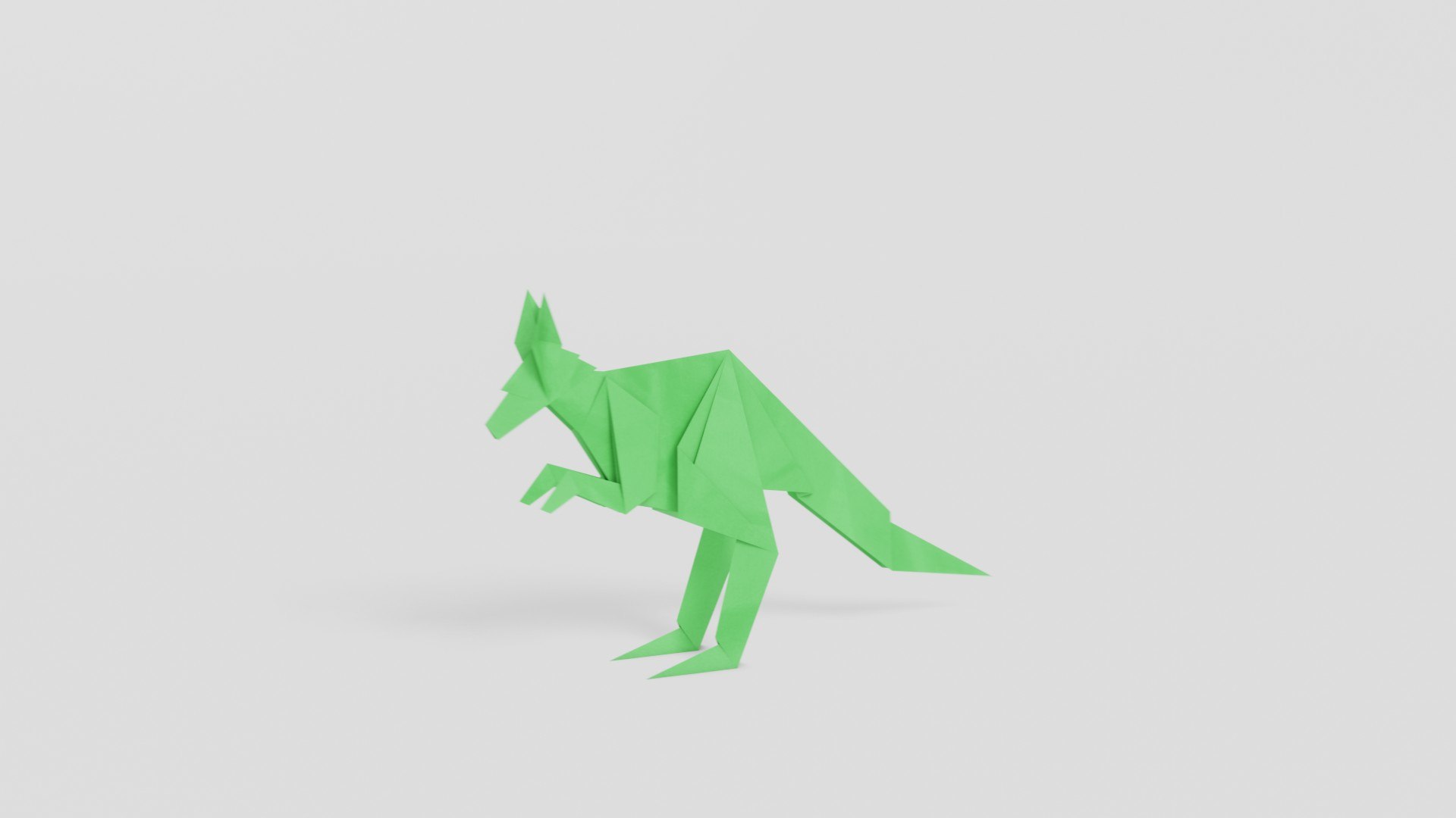 Origami Kangaroo 3D - TurboSquid 1956689