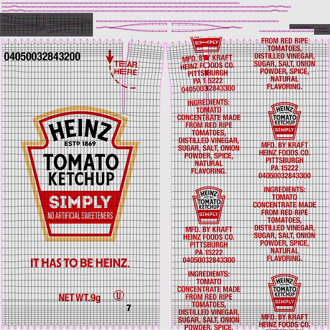 Ketchup Packets Model - TurboSquid 1934459