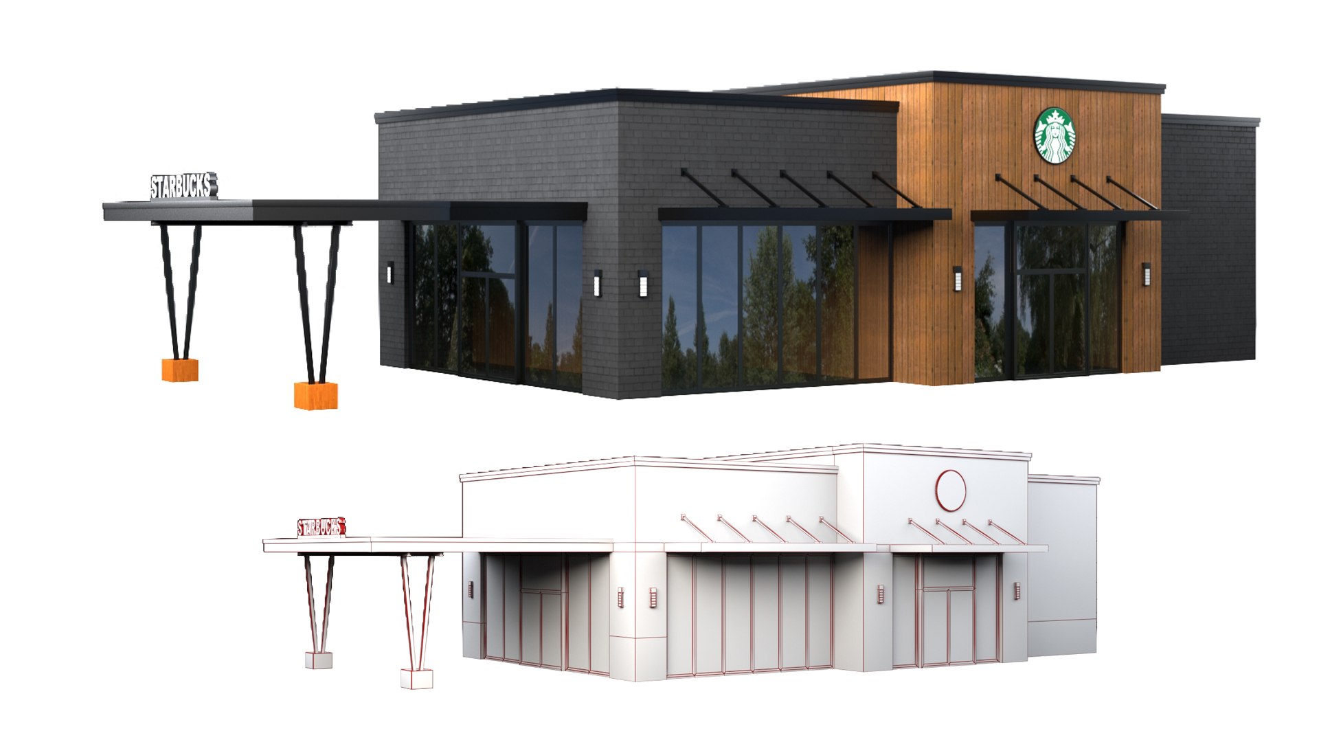 3D Model Starbucks - TurboSquid 2291489