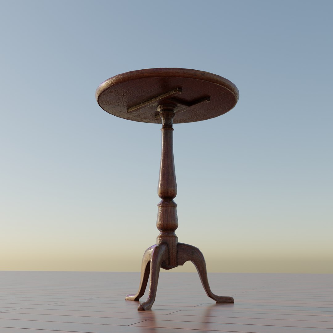 3D Circle Desk model - TurboSquid 1834046