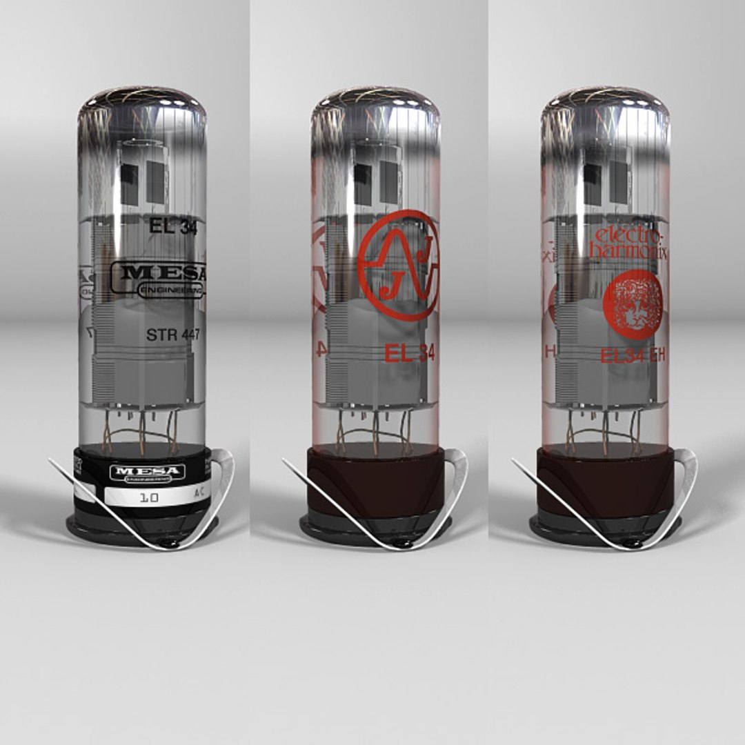 El34 Vacuum Tube 3d Max