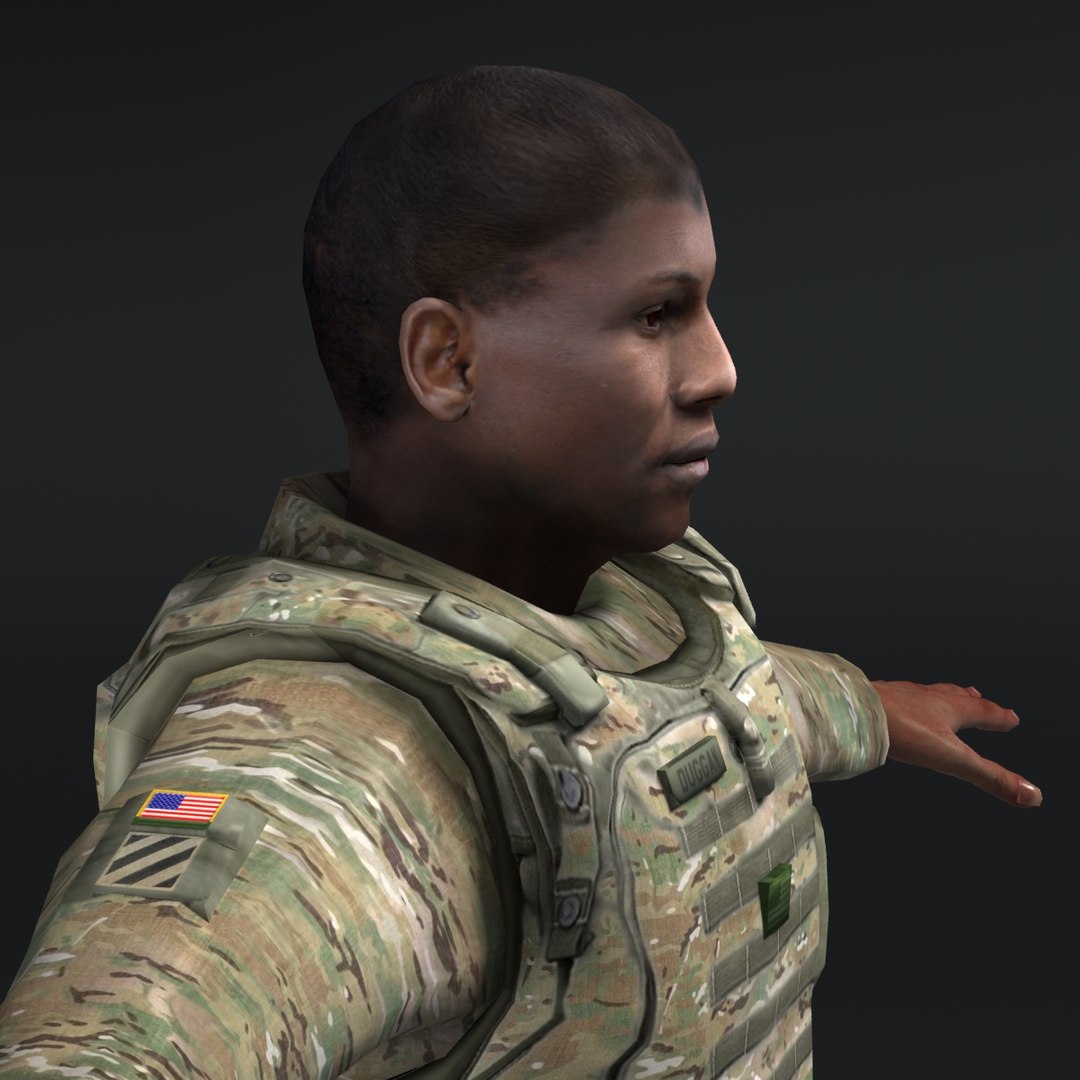 Army Soldier Multicam Bdu 3d Model
