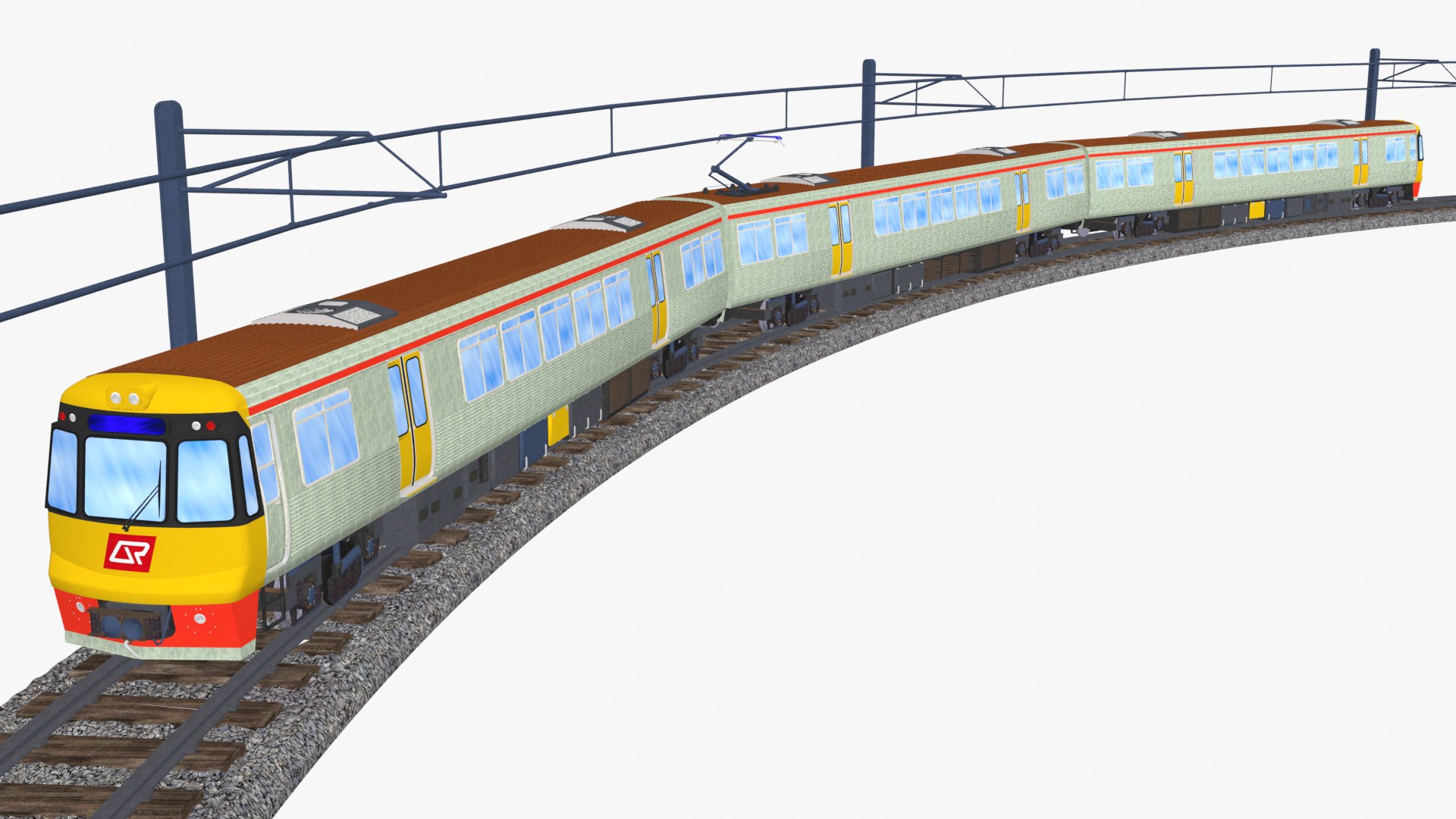 Queensland Rail Emu - Electric Australian Urban Passenger Train 3D ...