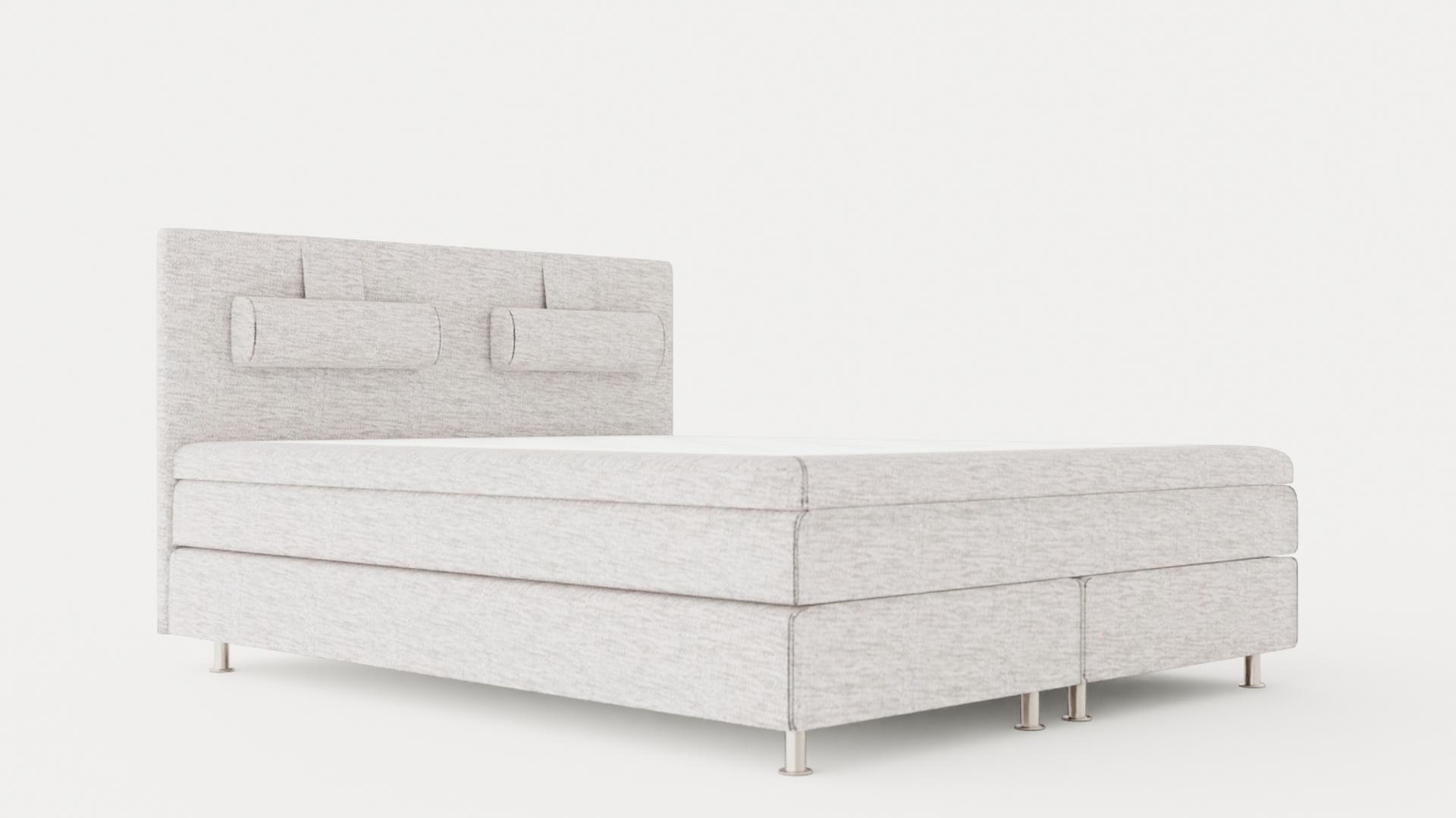 3D Layla Continental Bed 160 Light Gray - TurboSquid 2232769
