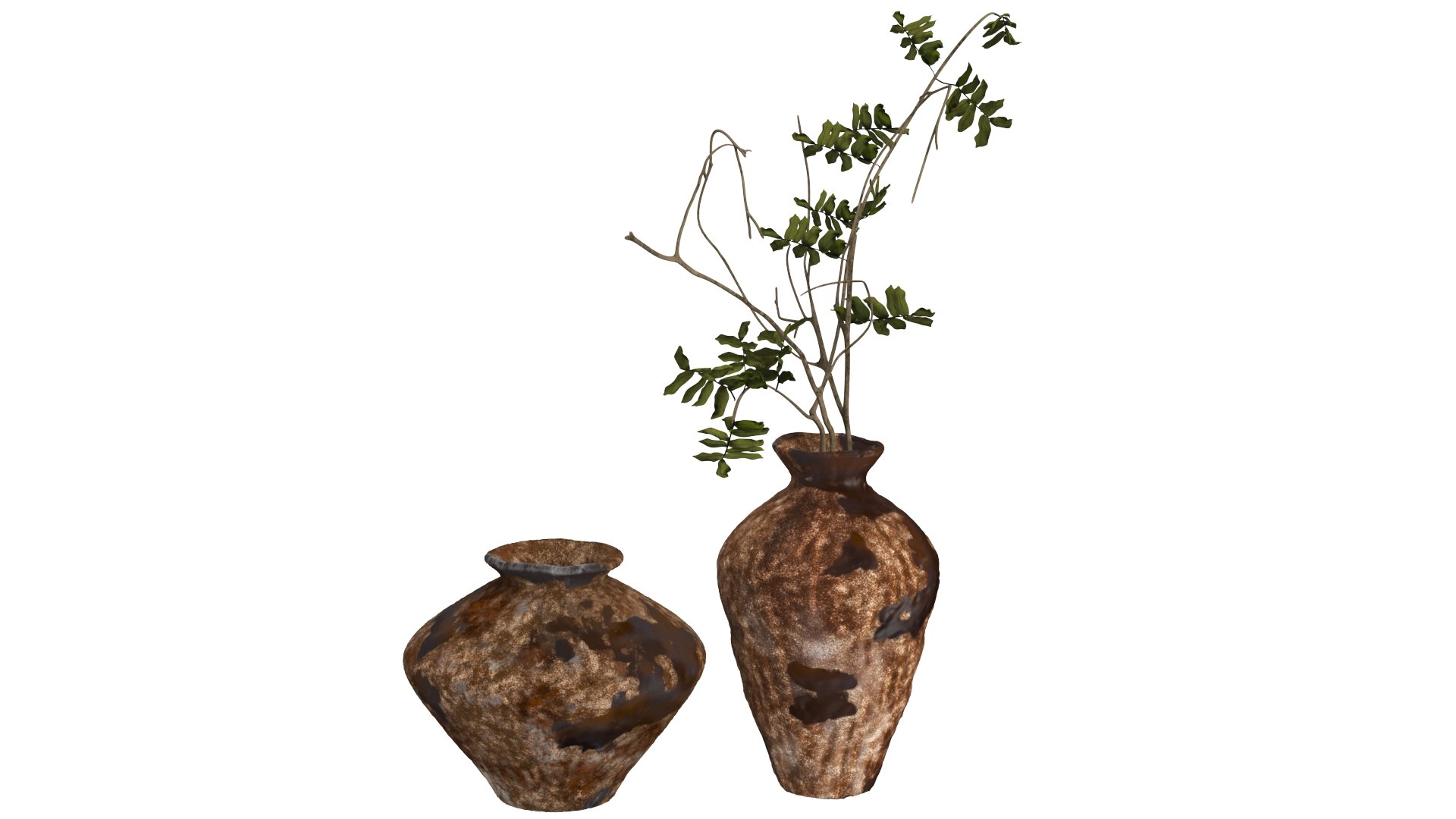 Rustic Vase Pottery Collection Model - TurboSquid 2161916