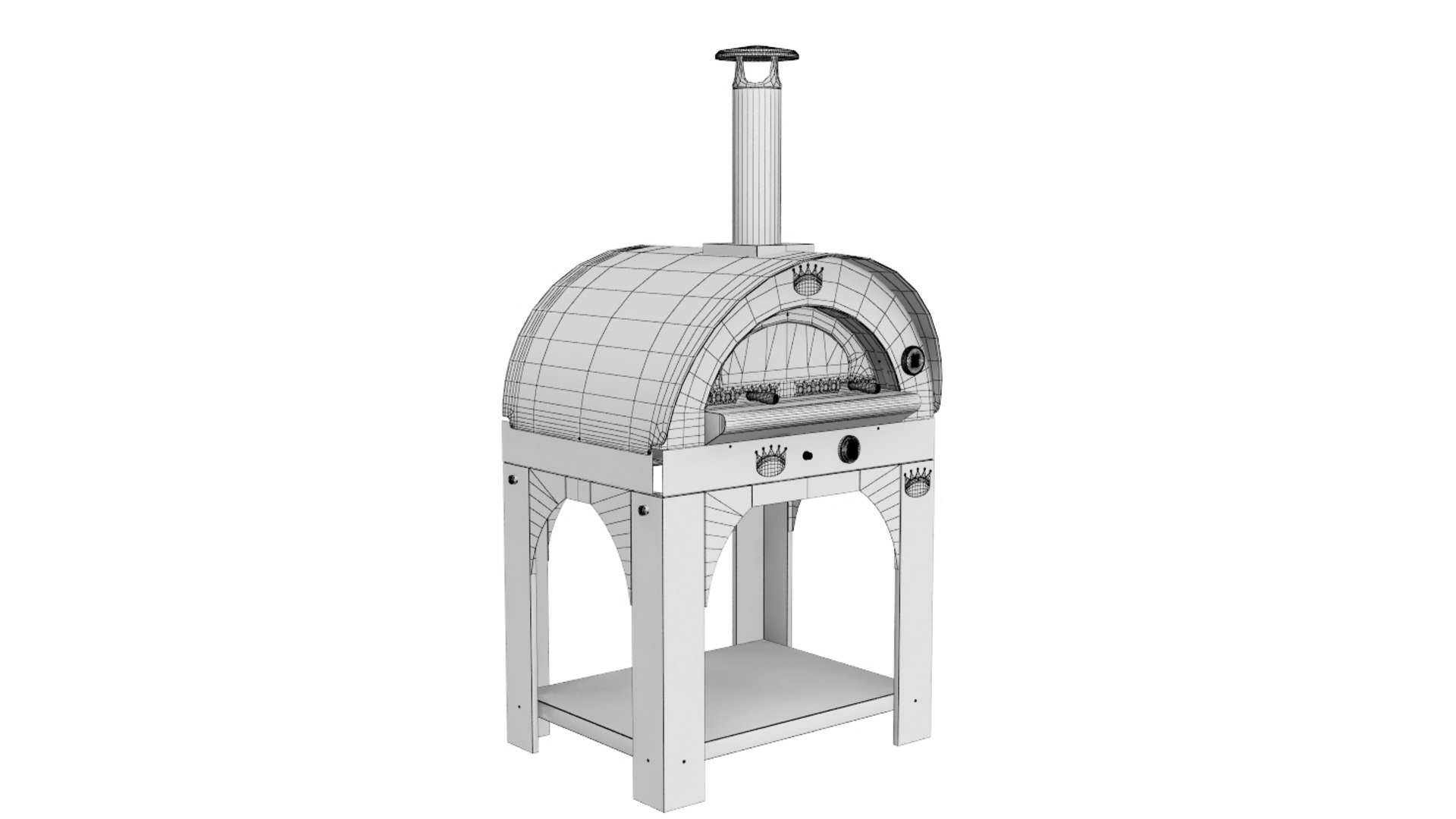 3D Pizza Oven Model - TurboSquid 1525534