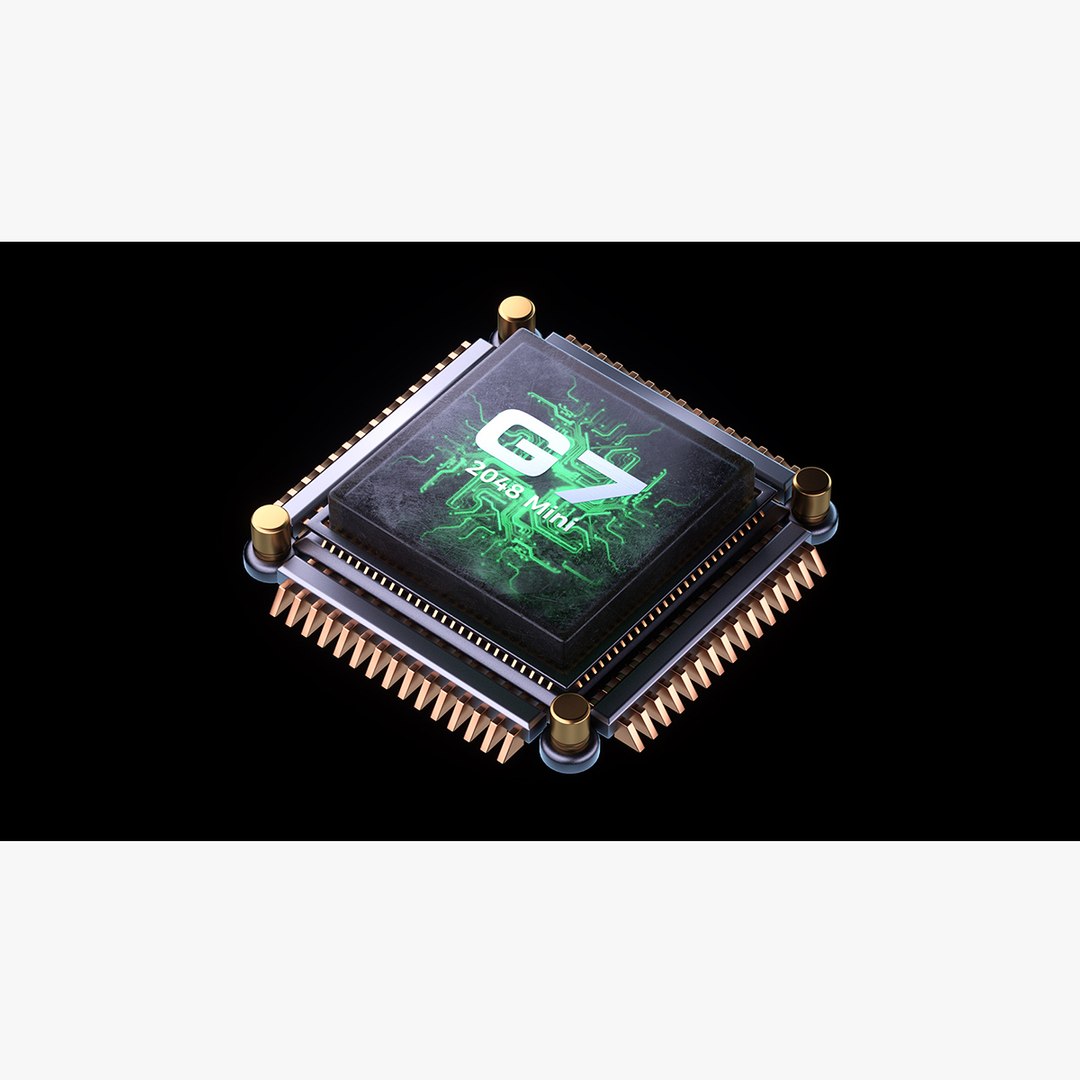 3D Sci-fi Circuit Board With Core Capacitance Of CPU Chip - TurboSquid ...