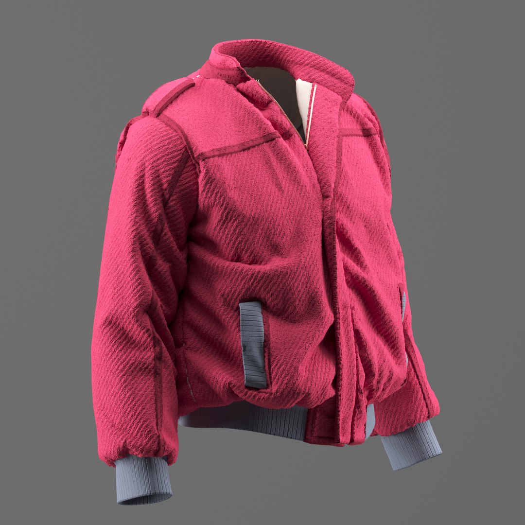 3D Magenta Jacket Model - TurboSquid 2003155