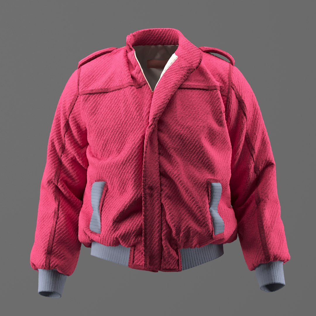 3D Magenta Jacket Model - TurboSquid 2003155