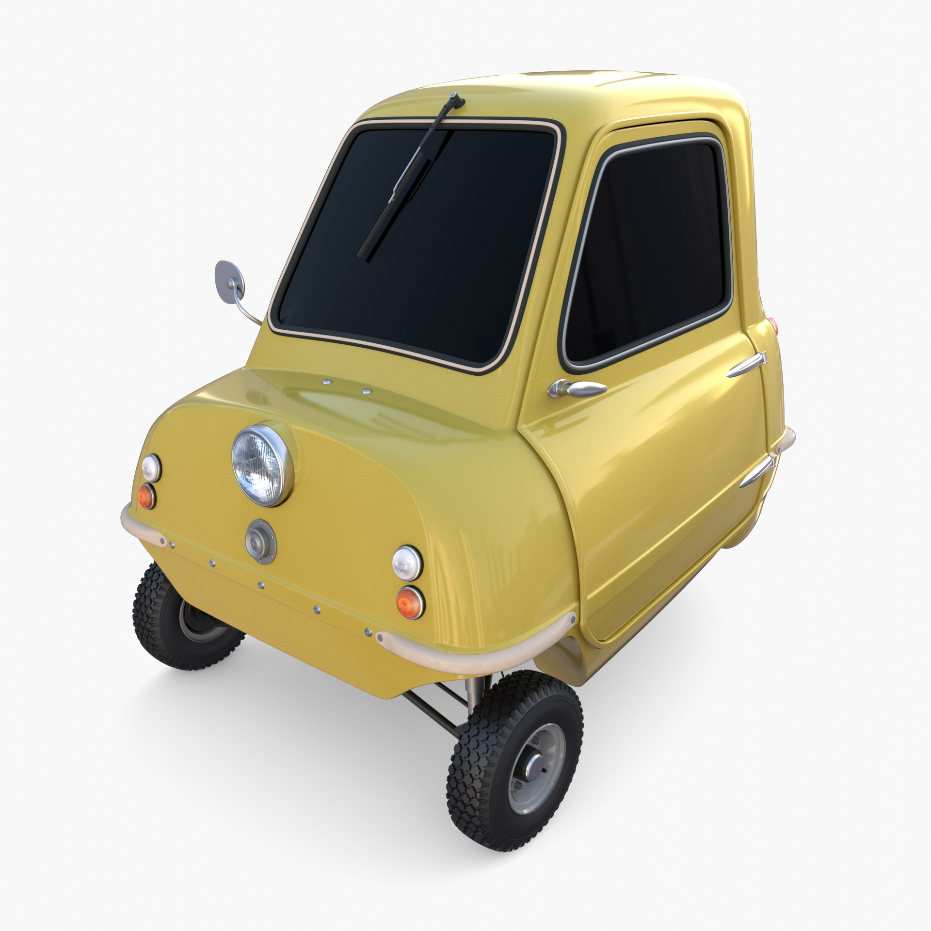 3D model Generic 50cc Microcar with chassis - TurboSquid 1786467