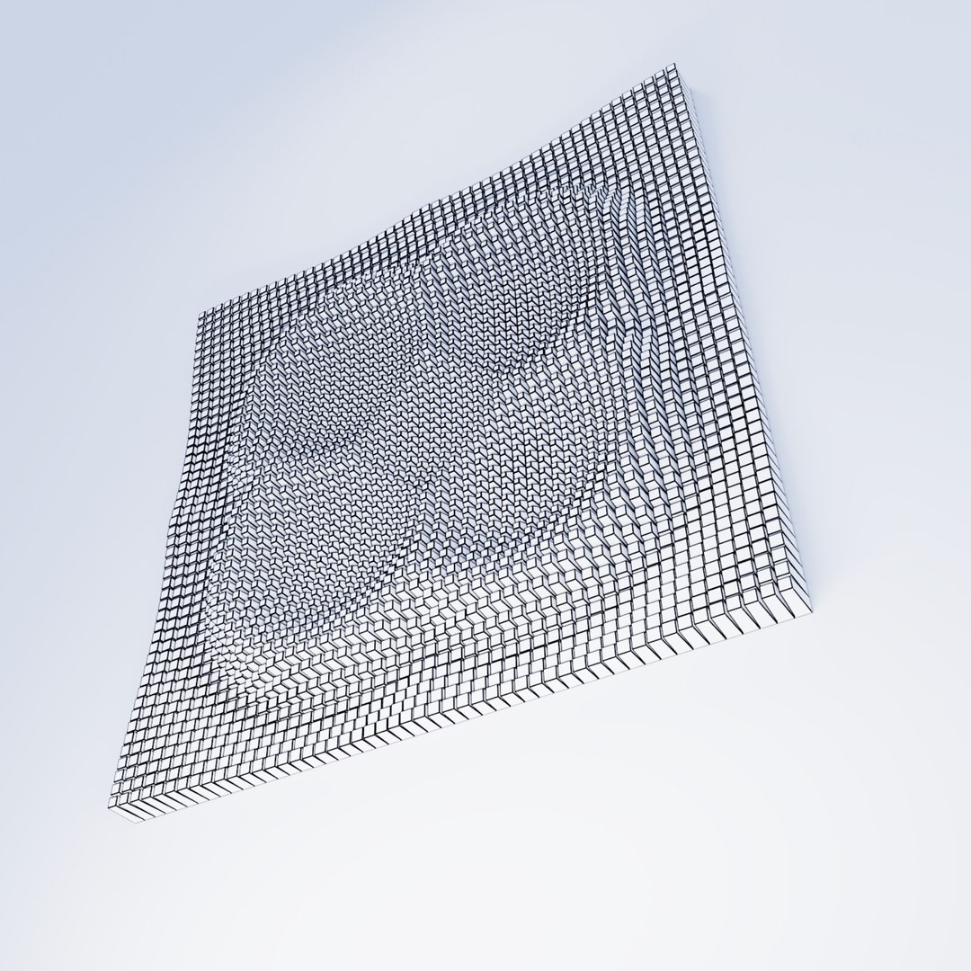 3D Modular Acoustic Diffusor Parametric Wall Panel 01 - TurboSquid 2079354