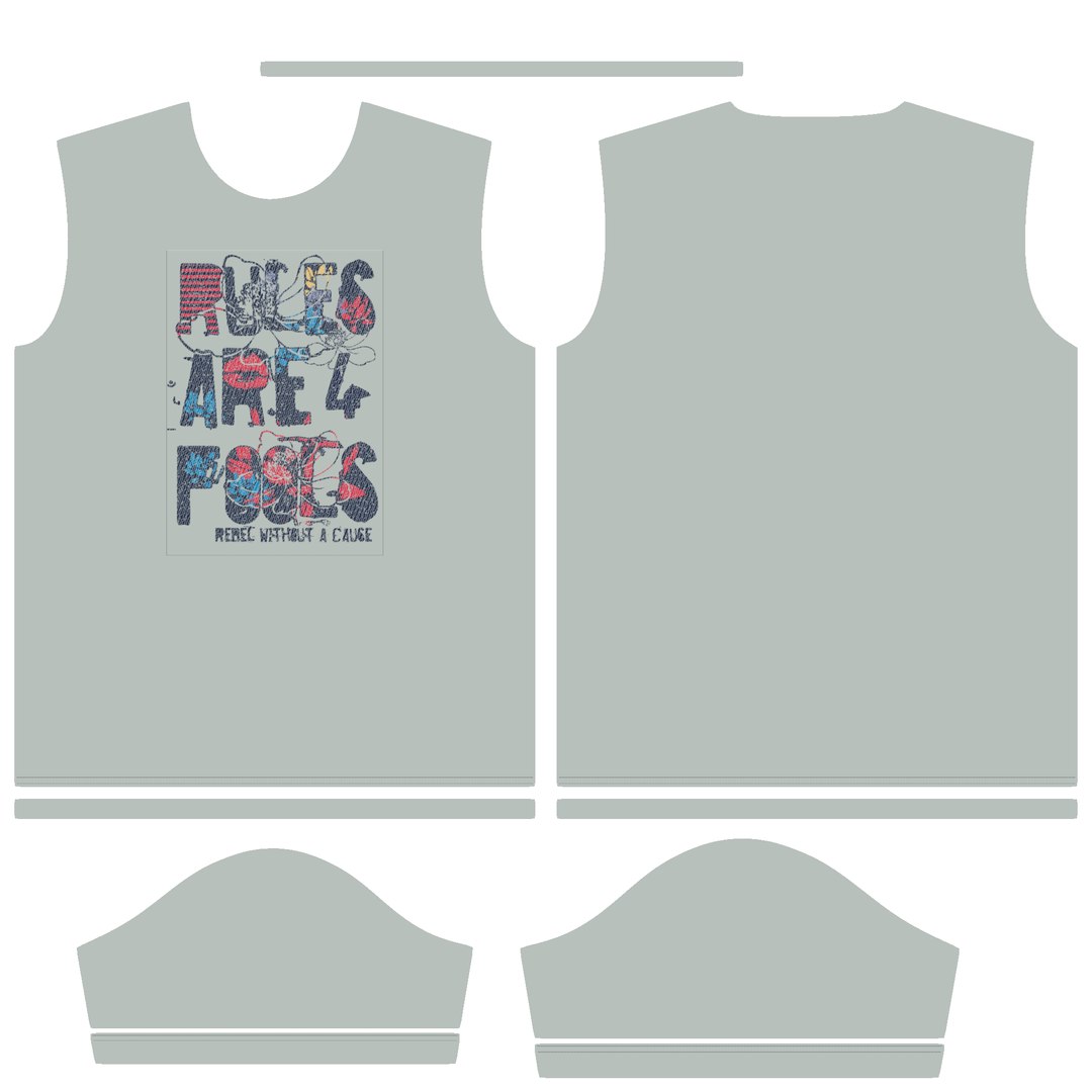 3D T-Shirt RULES In Low Poly - TurboSquid 2383026