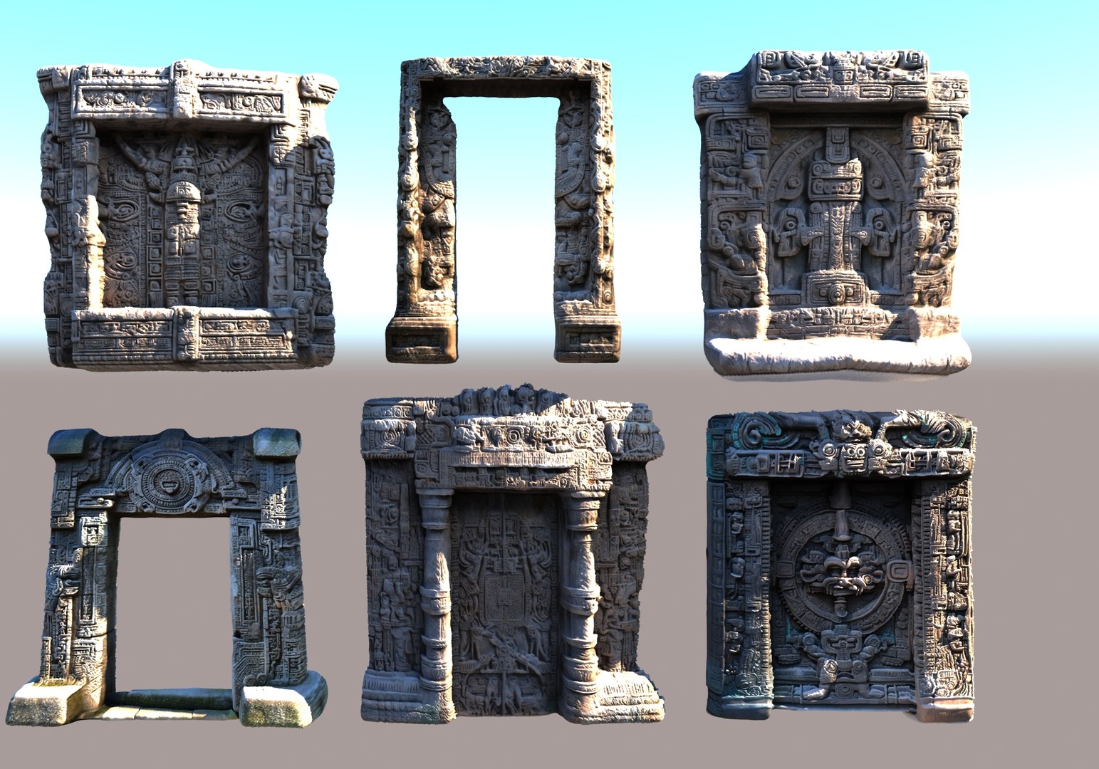 Mayan Gate Pack 9 3D Model - TurboSquid 2065622