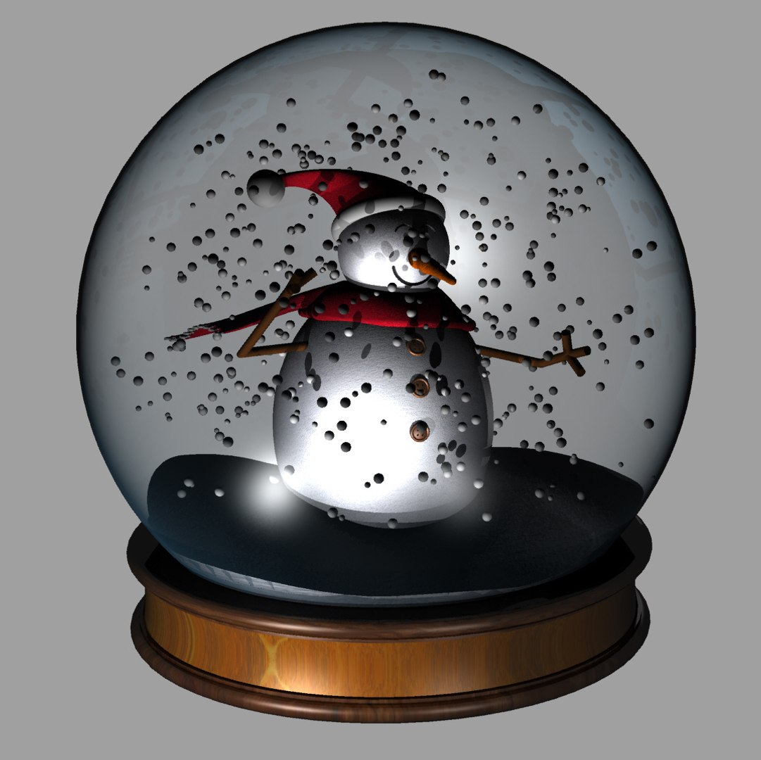snowman globe snow 3ds