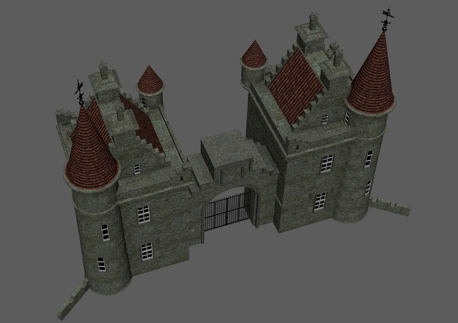 Fantasy Castle Gate 3D - TurboSquid 1719125