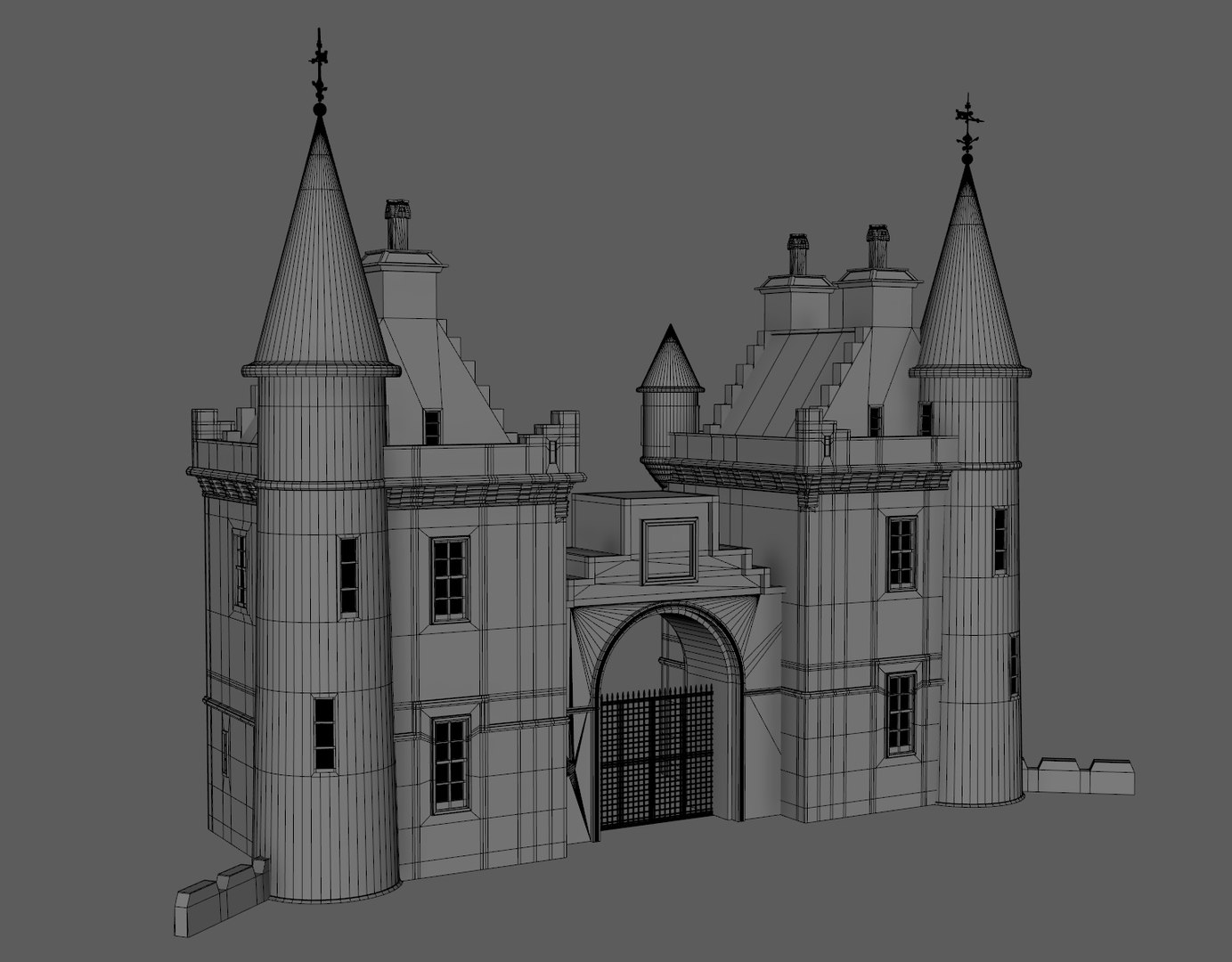 Fantasy Castle Gate 3D - TurboSquid 1719125