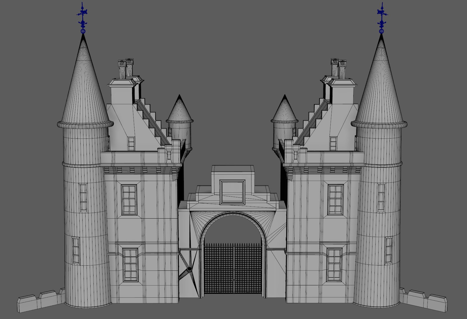 Fantasy Castle Gate 3D - TurboSquid 1719125